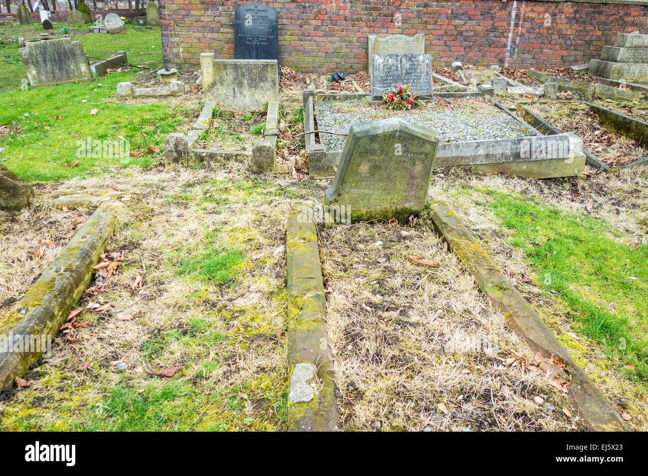 Old gravestones in a state of disrepair Stock Photo - Alamy