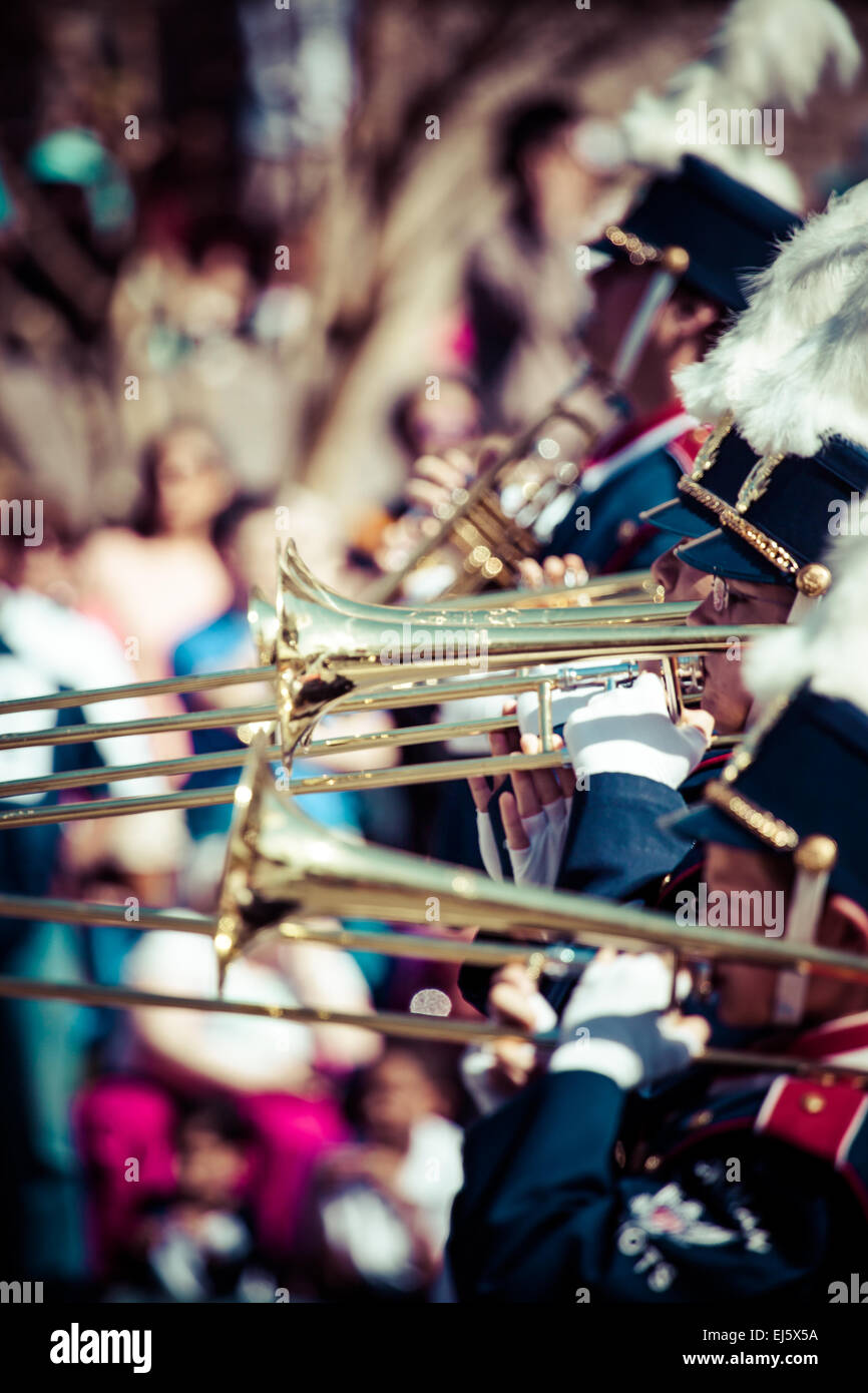 Brass band parade Stock Photo - Alamy