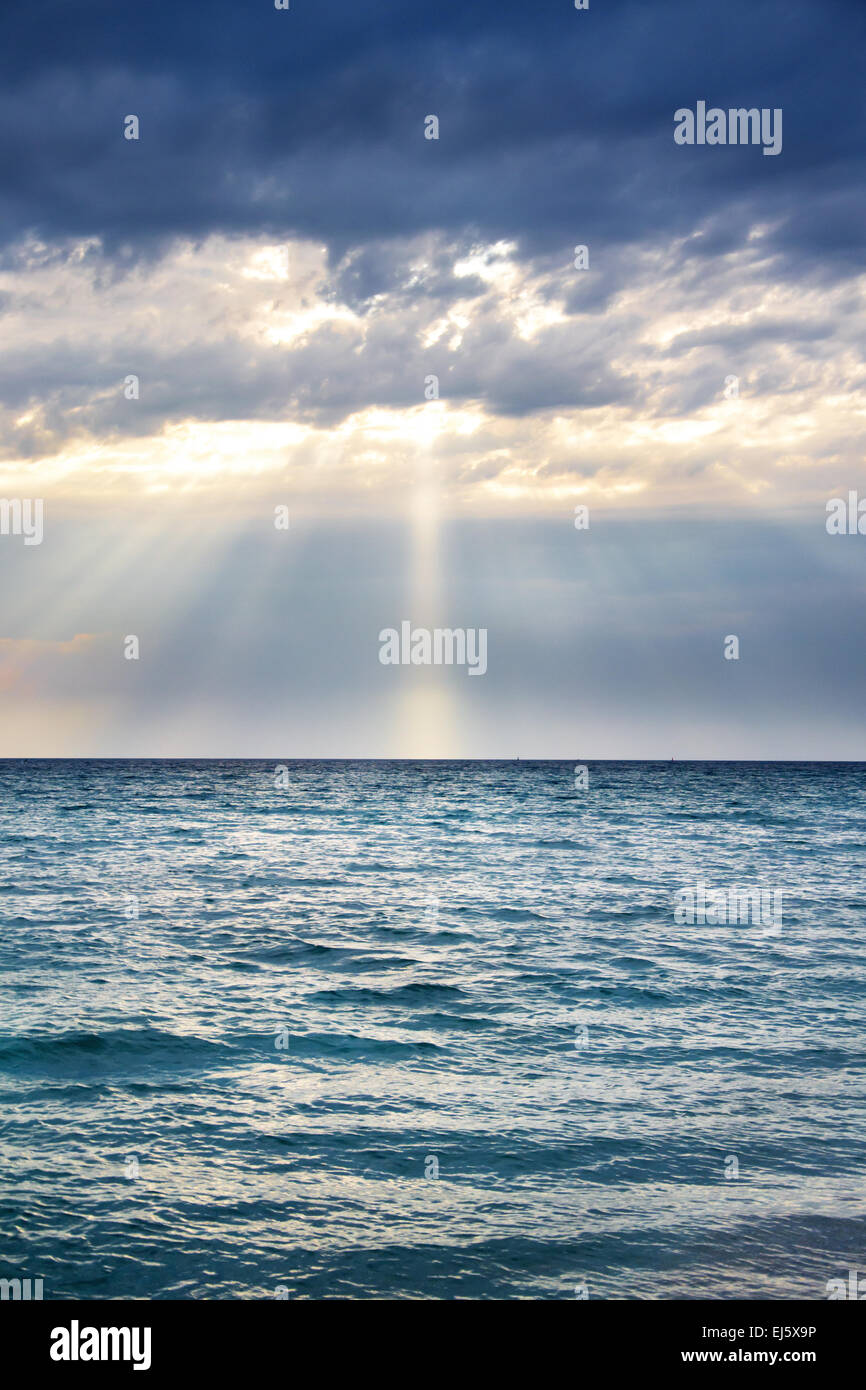 Sunset over sea Stock Photo - Alamy