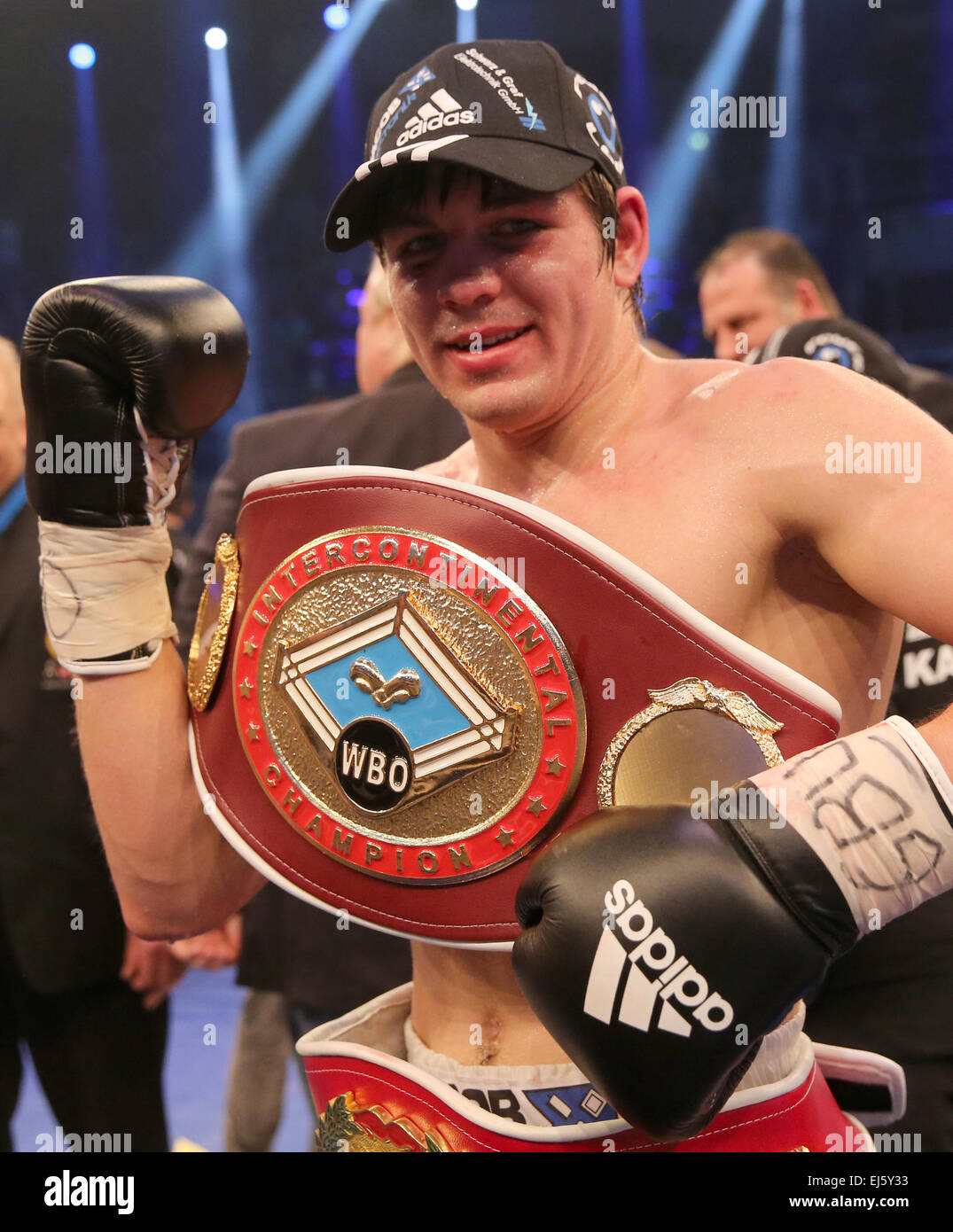 Rostock, Germany. 21st Mar, 2015. Title defender Vincent Feigenbutz of ...