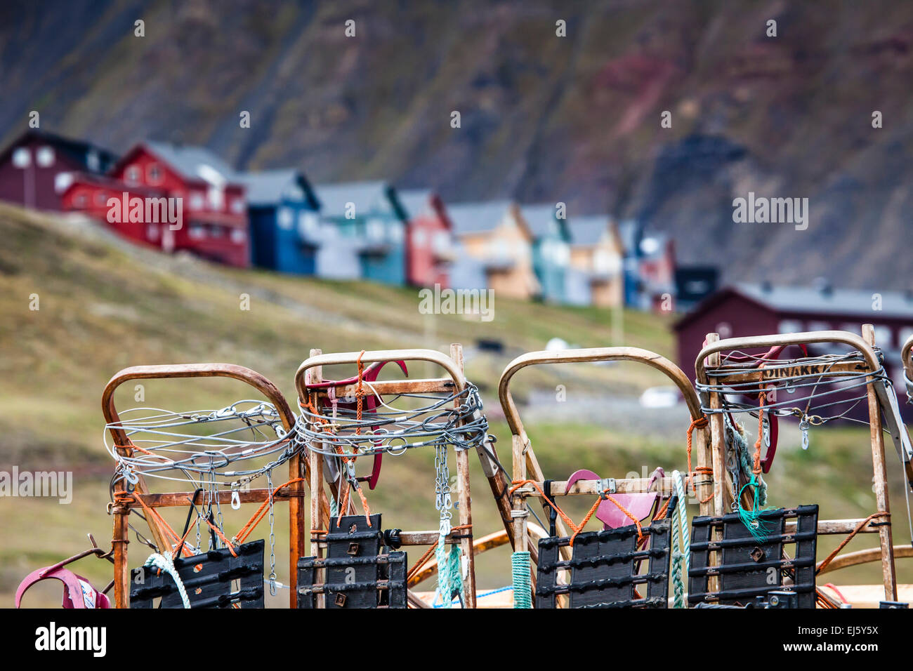 Beautiful scenic view of Longyearbyen (Svalbard island), Norway Stock ...