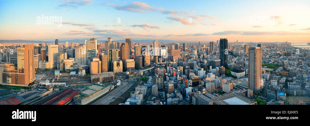 Osaka urban city rooftop view. Japan Stock Photo - Alamy
