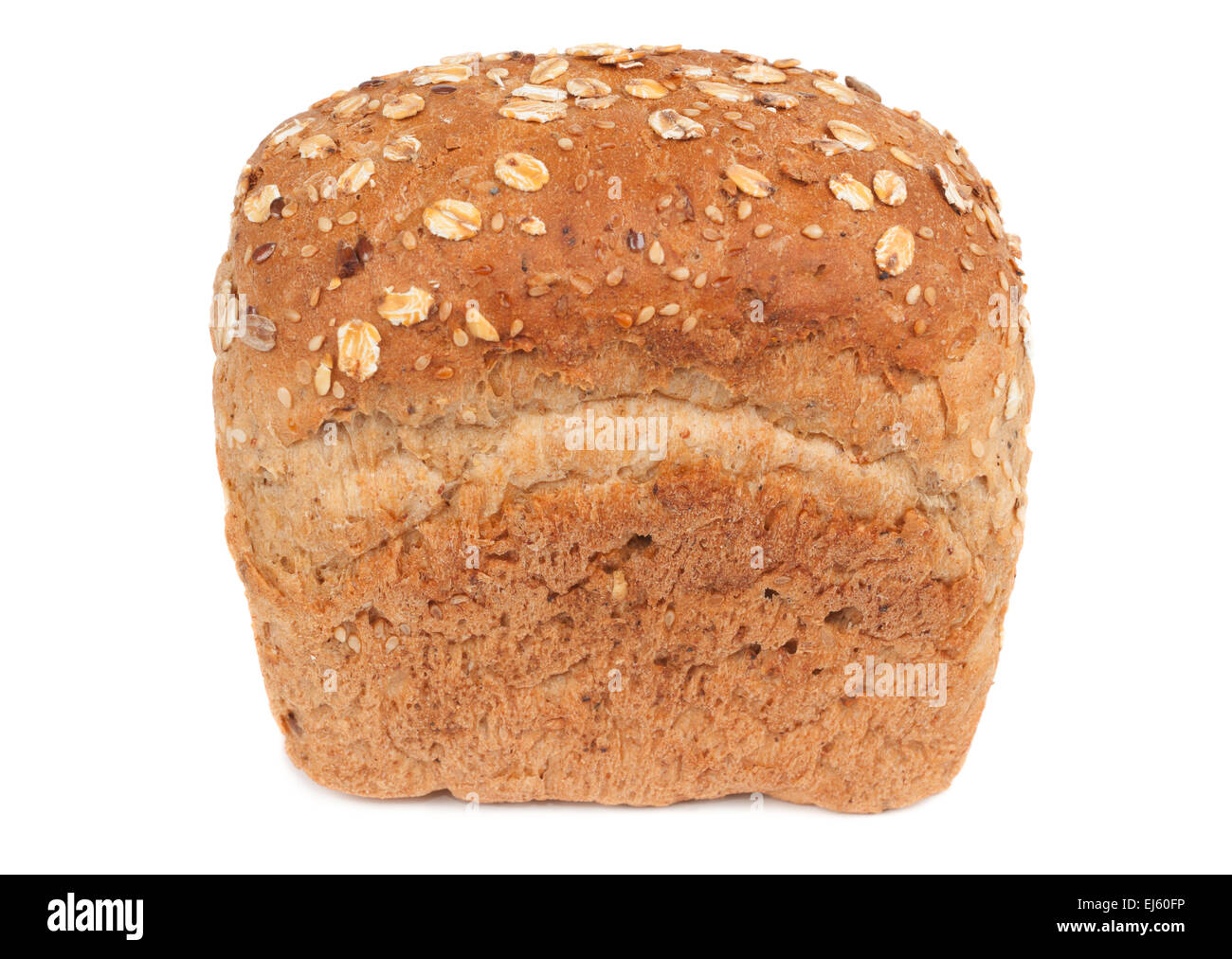 One loaf of cereals bread isolated on white Stock Photo - Alamy