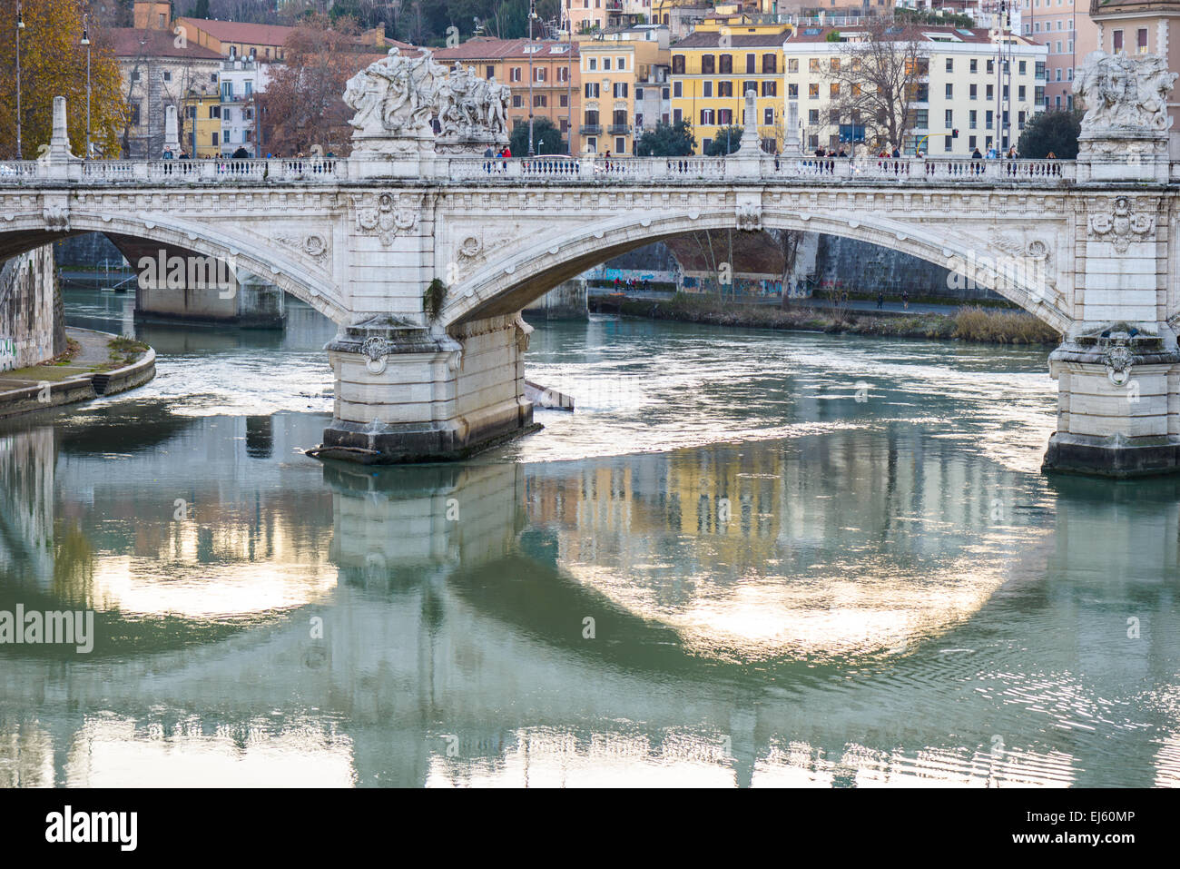 bridge on tevere river in rome near vatican Stock Photo - Alamy