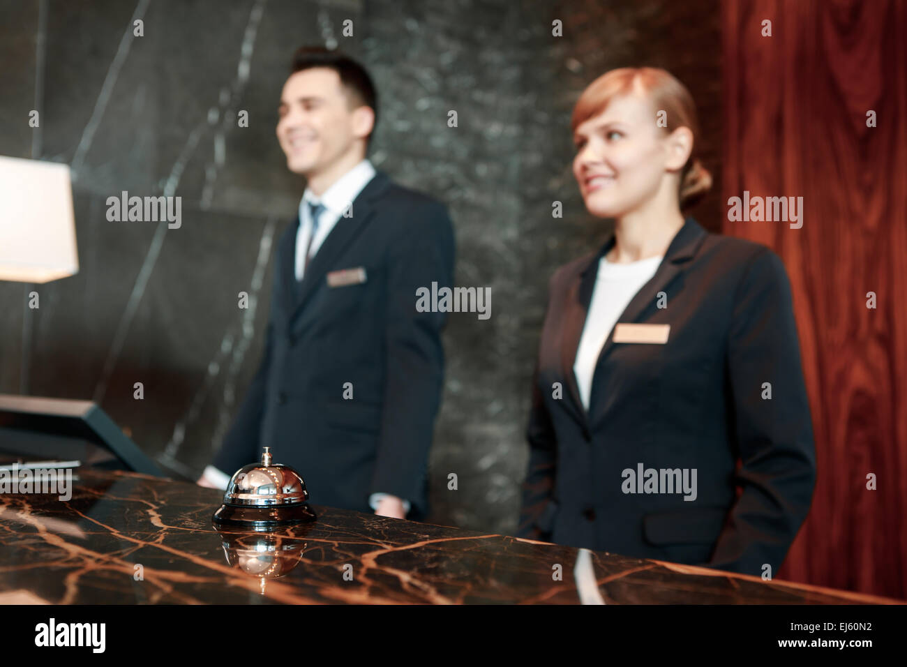 Hotel reception desk at work Stock Photo - Alamy