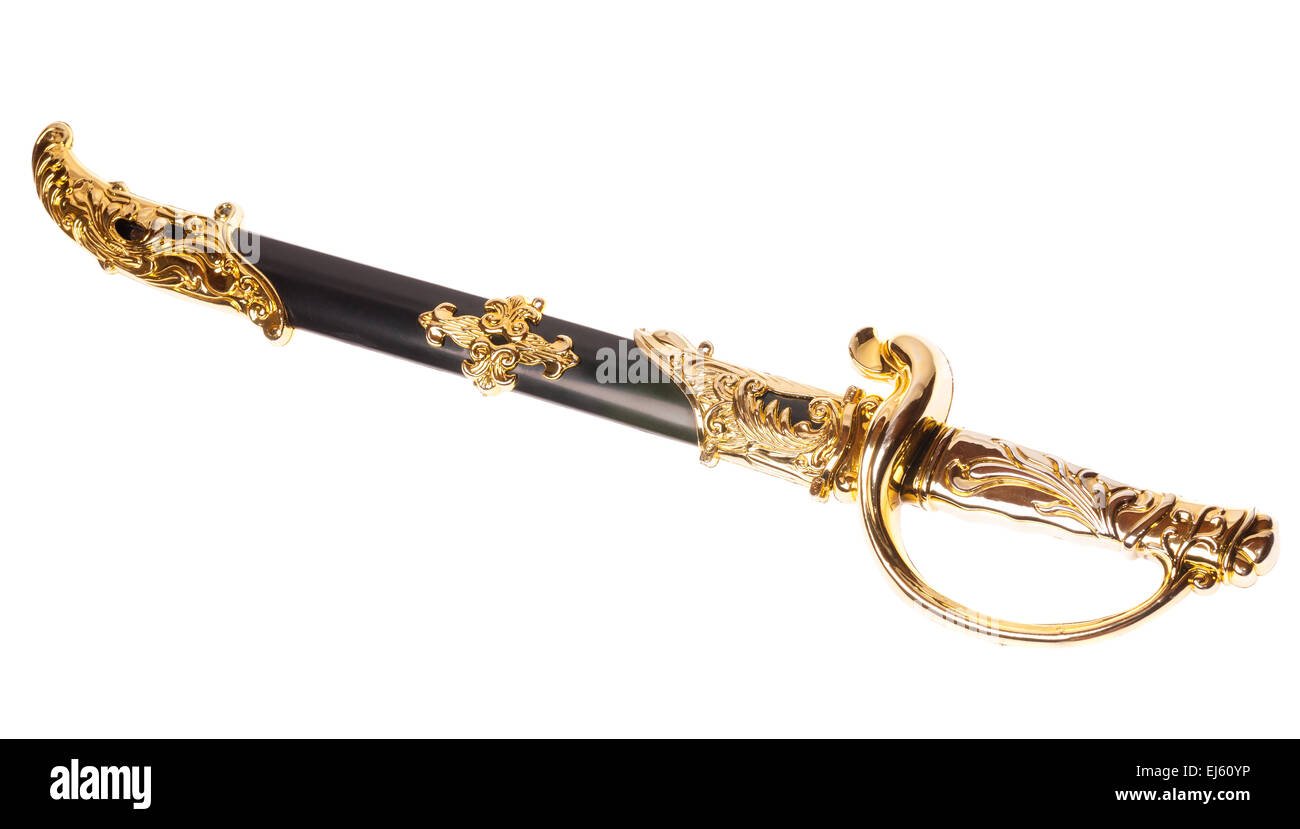 Plastic child's saber isolated on white background Stock Photo - Alamy