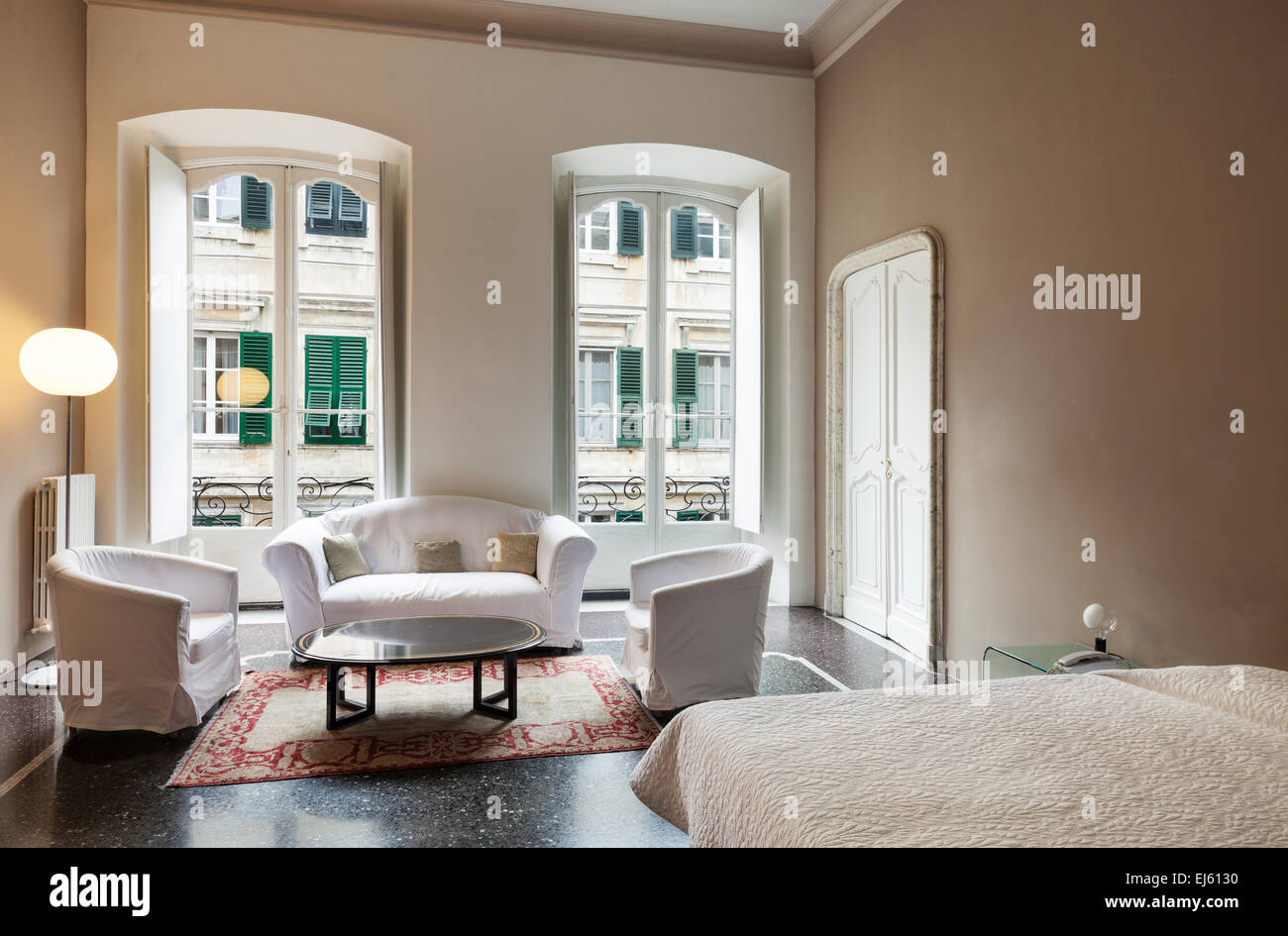 beautiful interior of hotel room, view living room Stock Photo - Alamy
