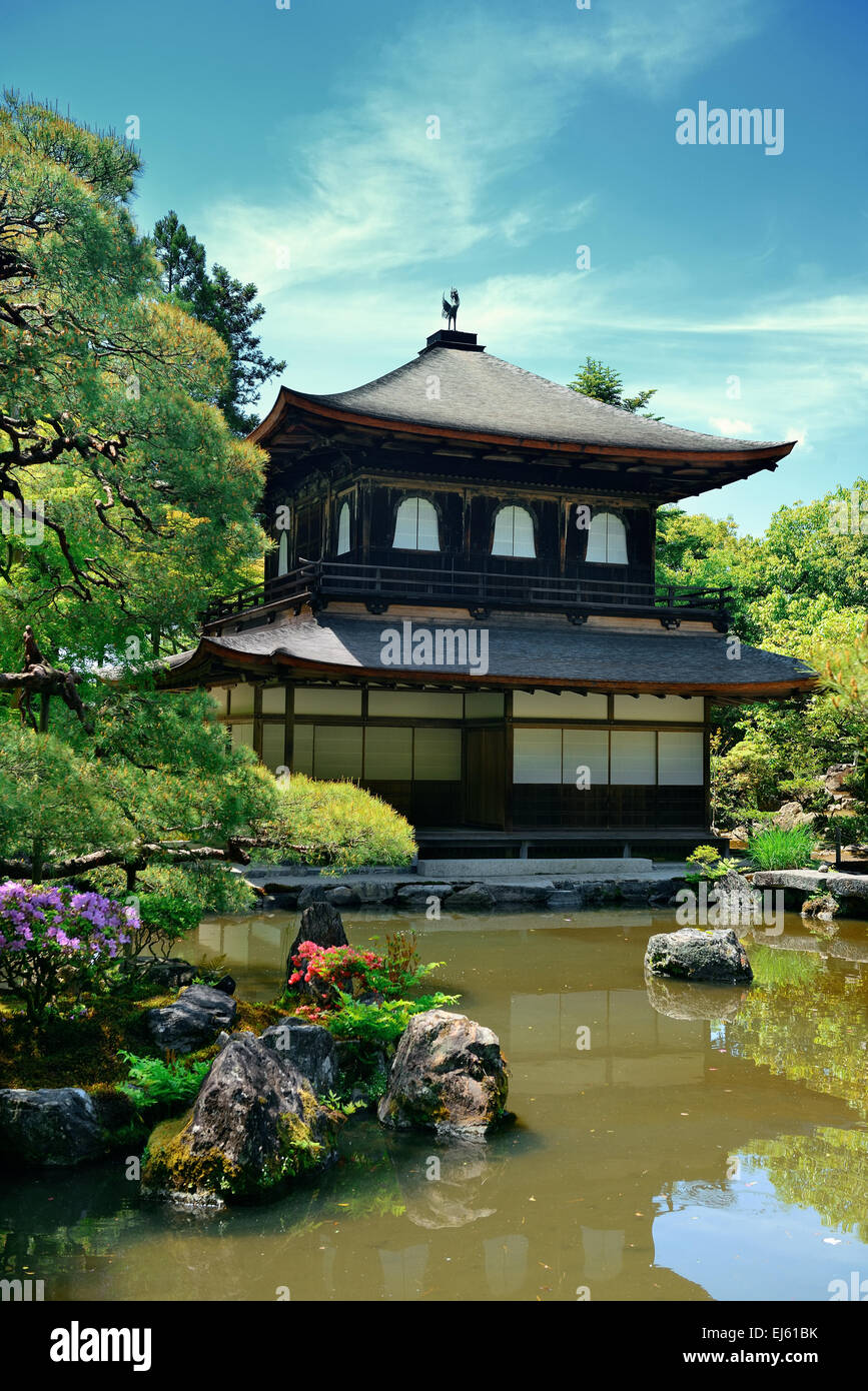 Ginkaku-ji Temple with historical building in Kyoto, Japan Stock Photo ...