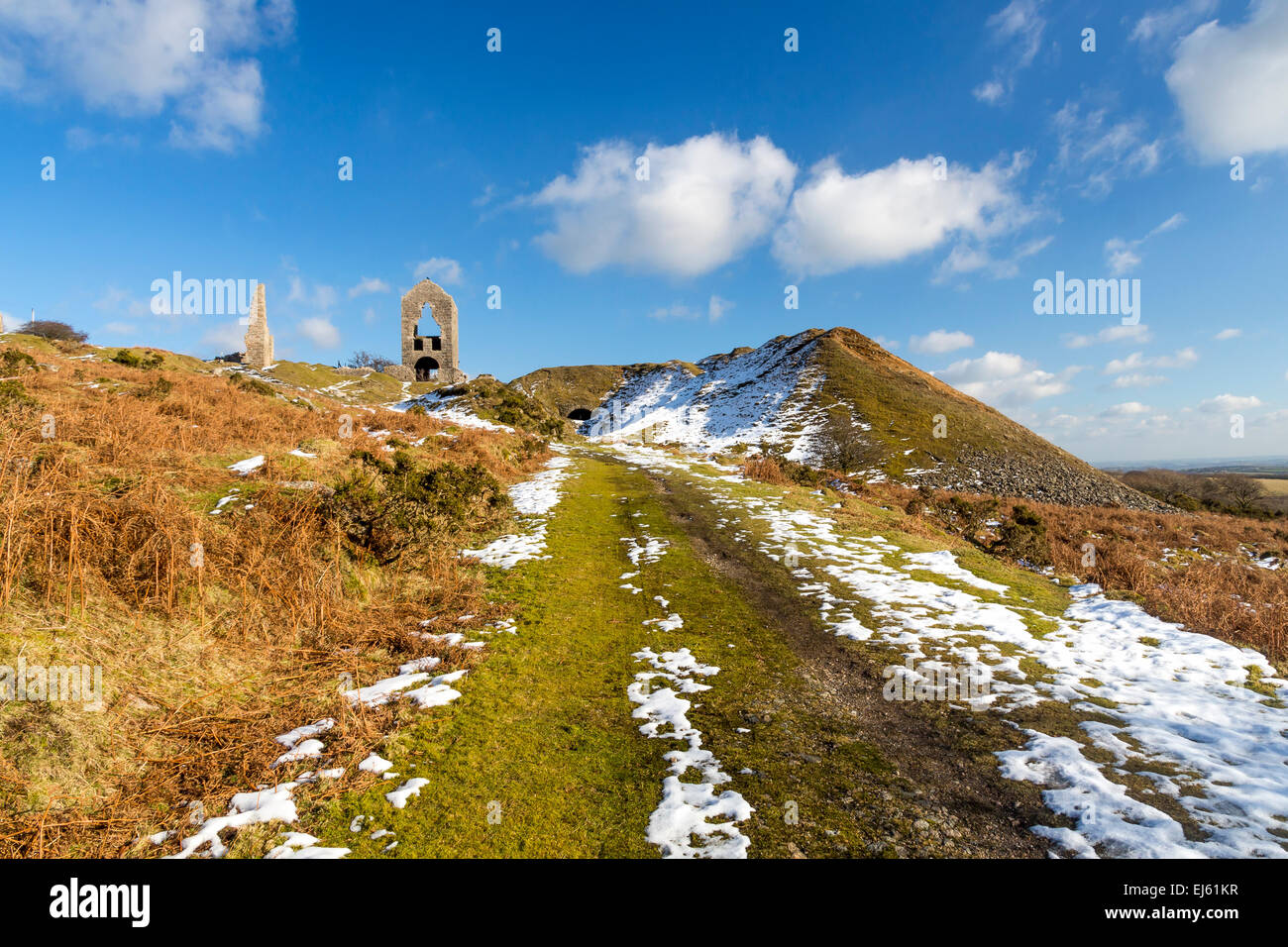 Remains of Holman's Engine house at South Caradon Mine on the edge of ...
