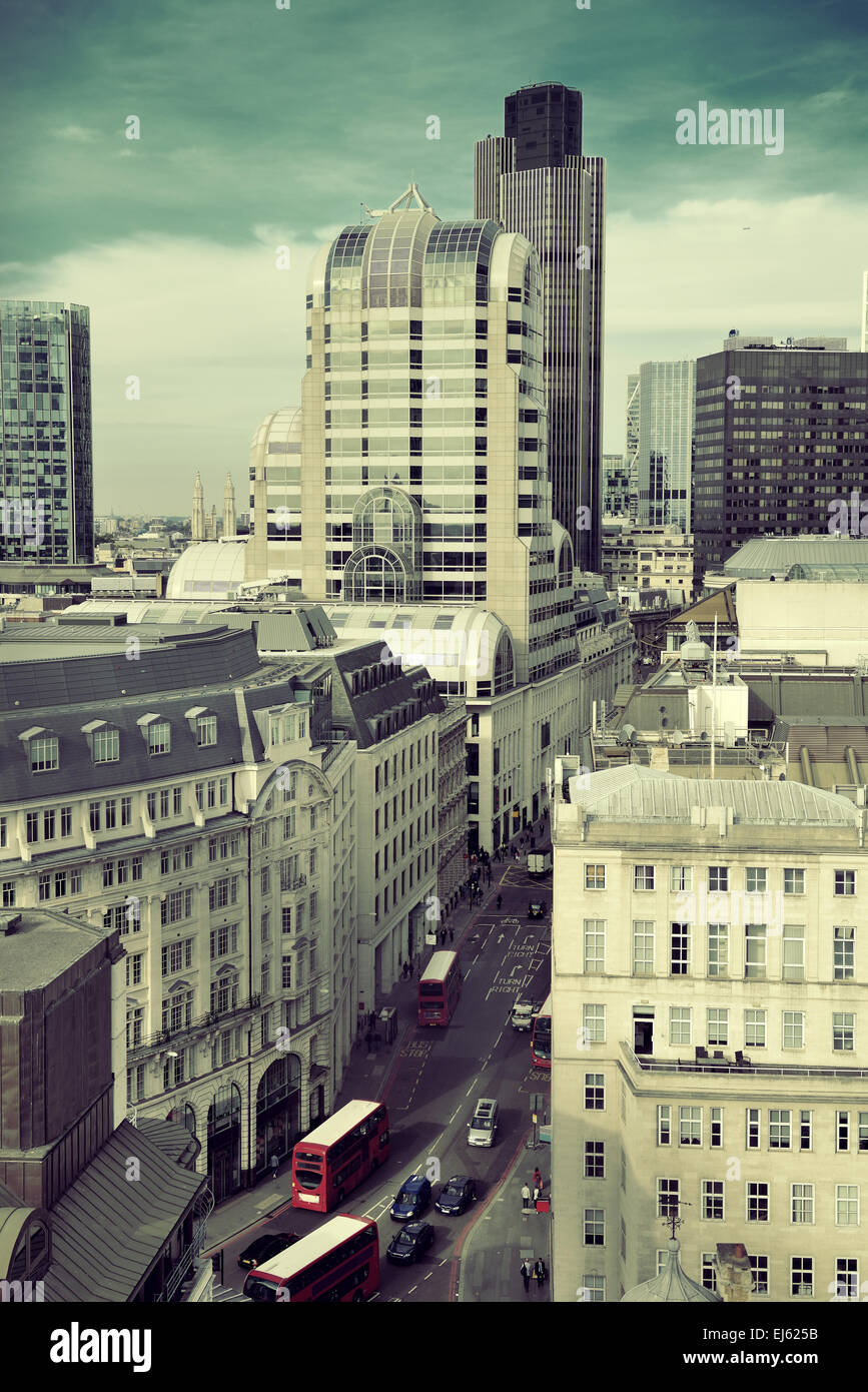 Rooftop view with urban buildings in London Stock Photo - Alamy