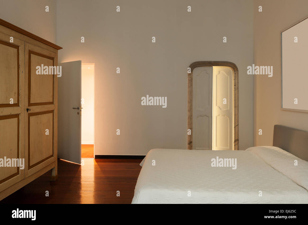 beautiful classic bedroom, room at night Stock Photo - Alamy
