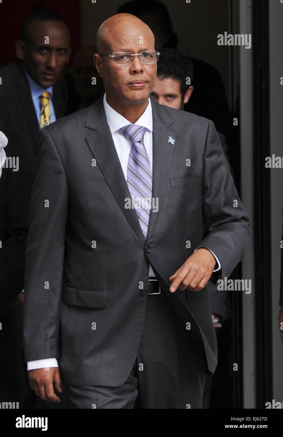 The Prime Minister of Somalia Abdiweli Sheikh Ahmed at BBC Studios in ...