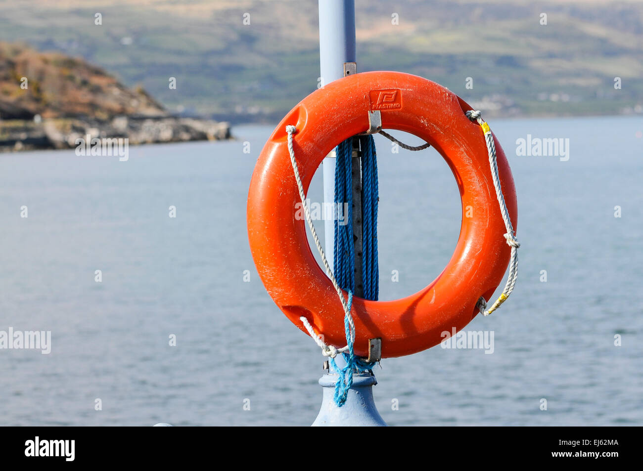 Lifering by the sea Stock Photo - Alamy