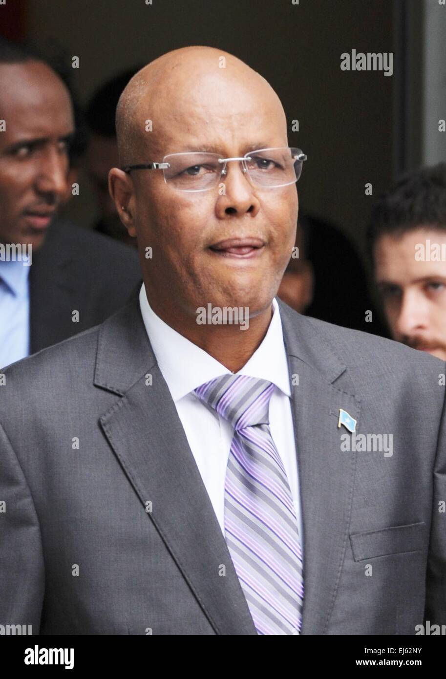 The Prime Minister of Somalia Abdiweli Sheikh Ahmed at BBC Studios in ...