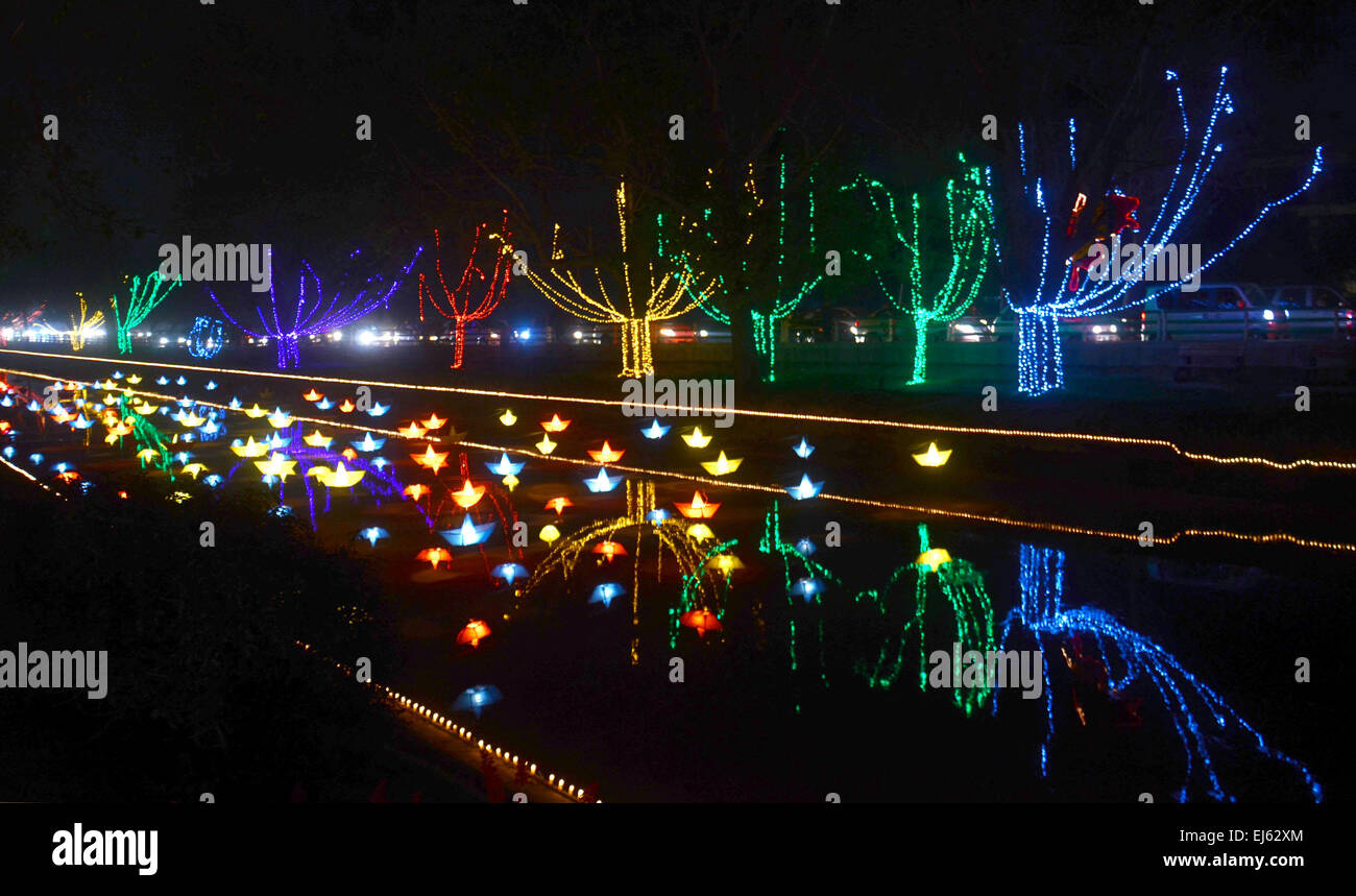Lahore, Pakistan. 21st Mar, 2015. A beautifully illuminated view of the ...