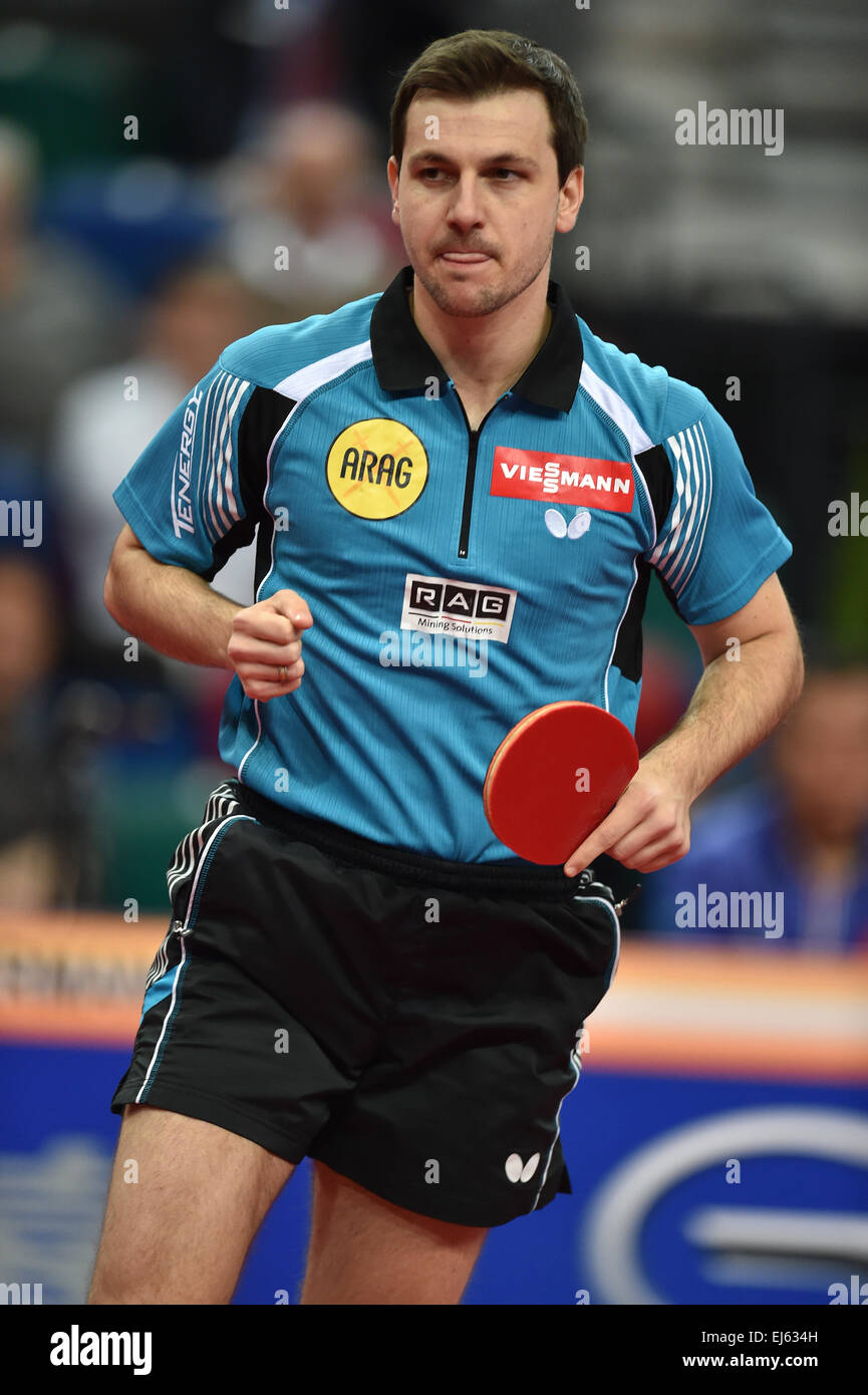 Bremen, Germany. 21st Mar, 2015. Timo Boll of Germany in action during ...