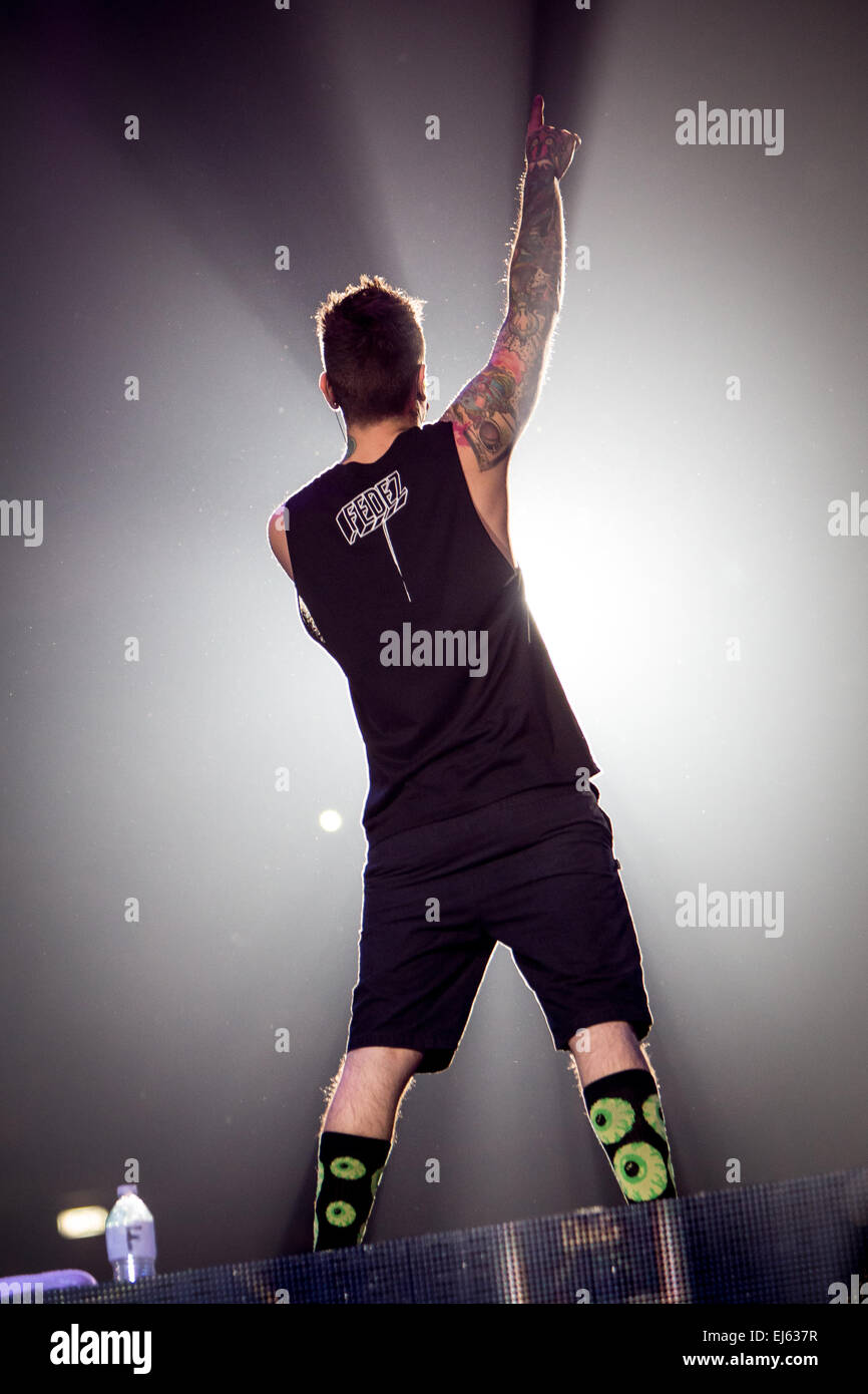 Milan, Italy. 21st March, 2015. The Italian political rapper FEDEZ ...