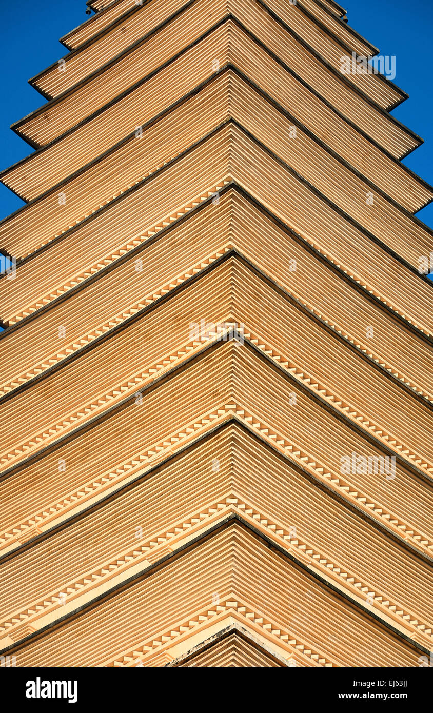 Pagoda closeup abstract pattern in Dali in Yunnan, China Stock Photo ...