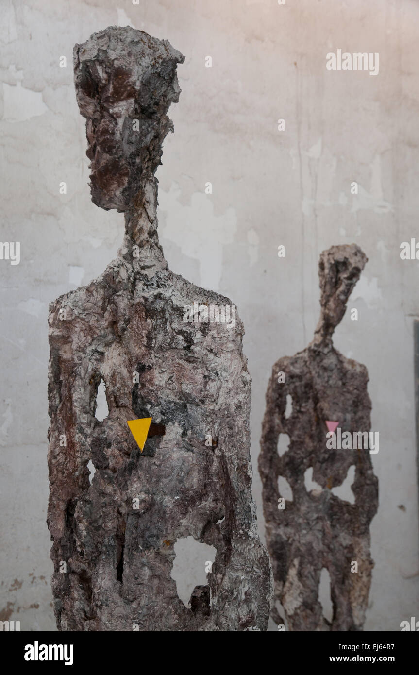 Sculptures by Stuart N. R. Wolfe on display in tailors' workshop of ...