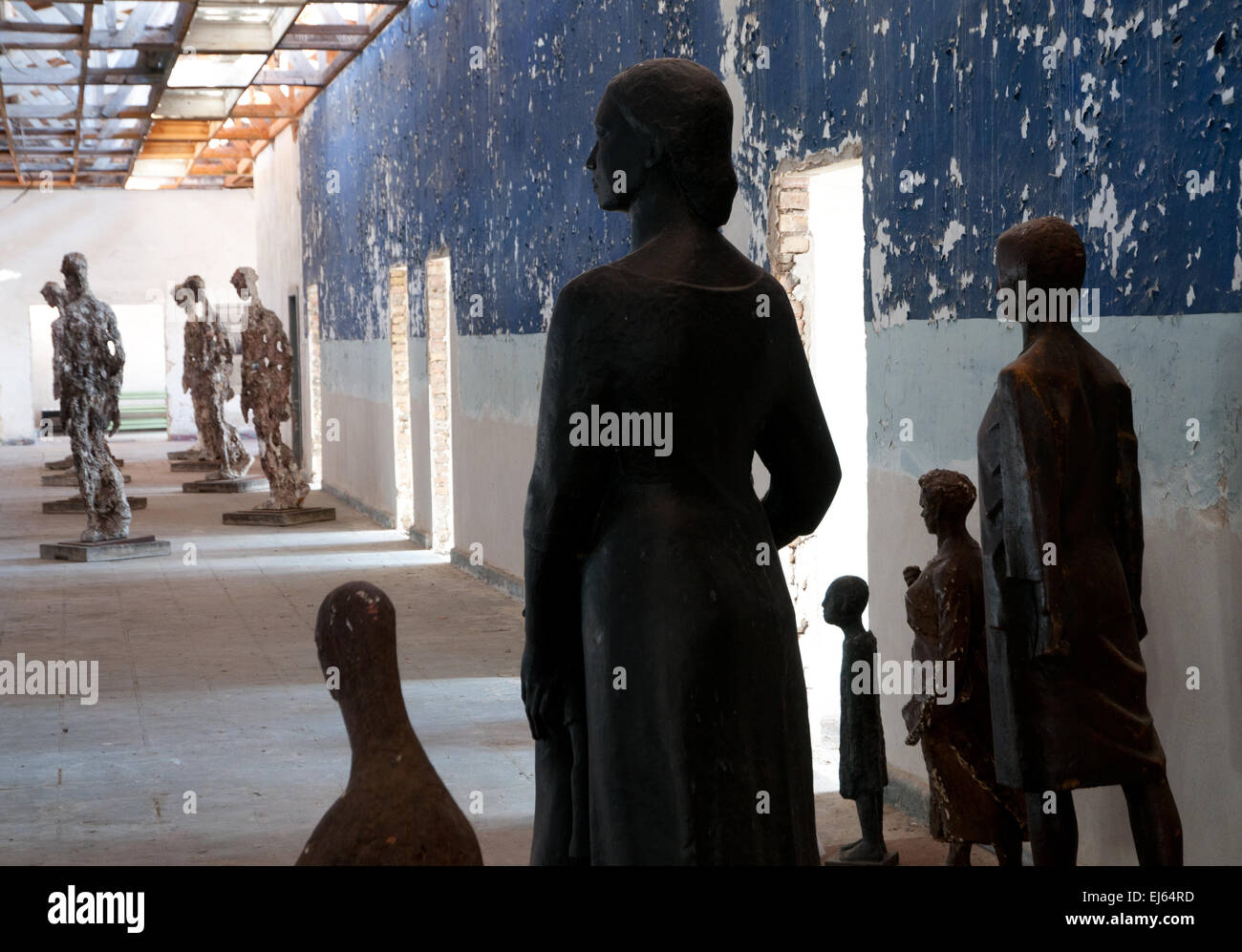 Sculptures by Stuart N. R. Wolfe on display in tailors' workshop of ...