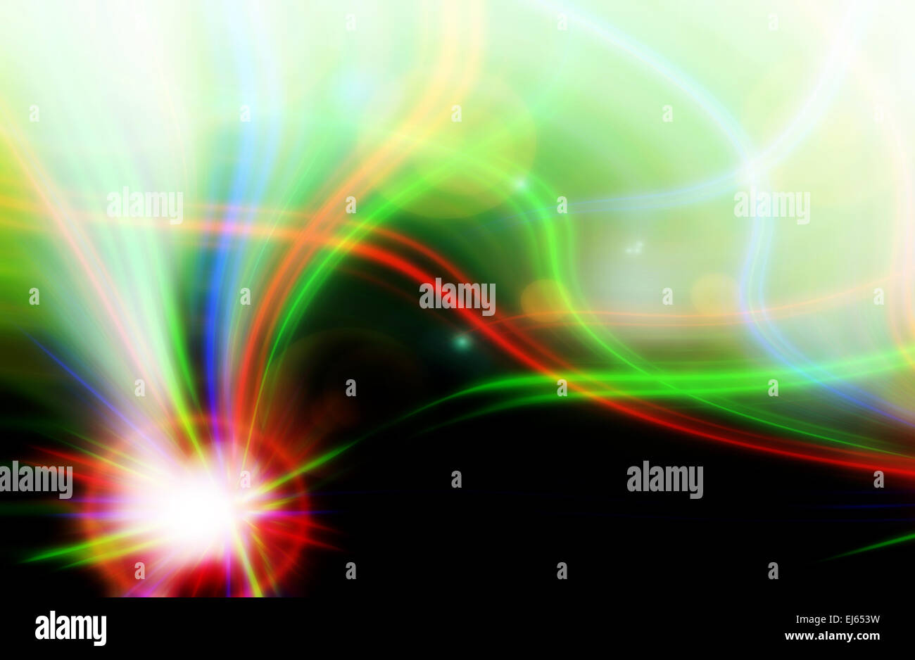 abstract green color background with motion ray technology Stock Photo ...