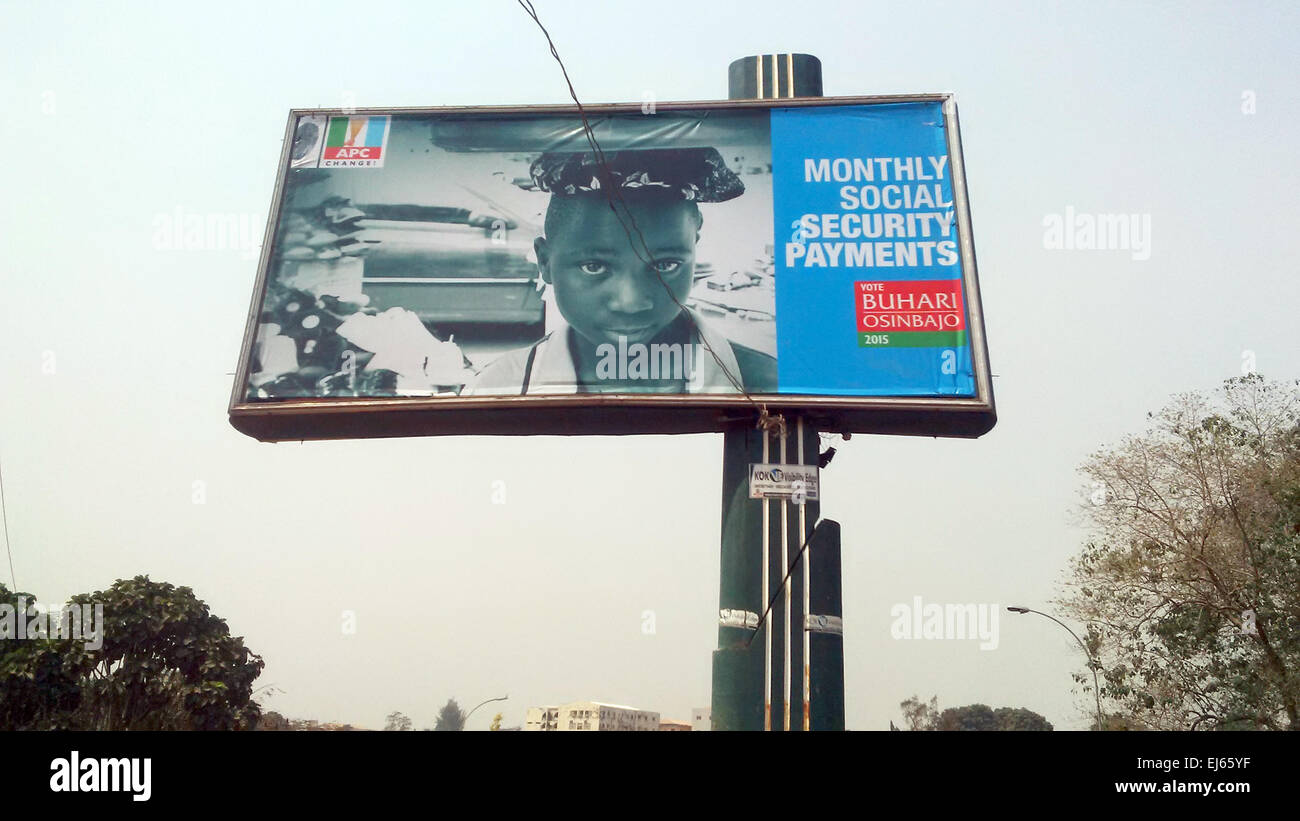 An election poster for Nigerian opposition party All Progressives ...