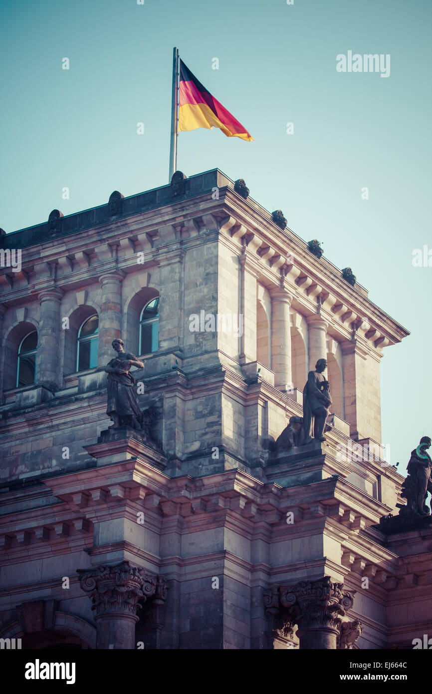 The Reichstag building (1884-1894) seat of the German parliament ...