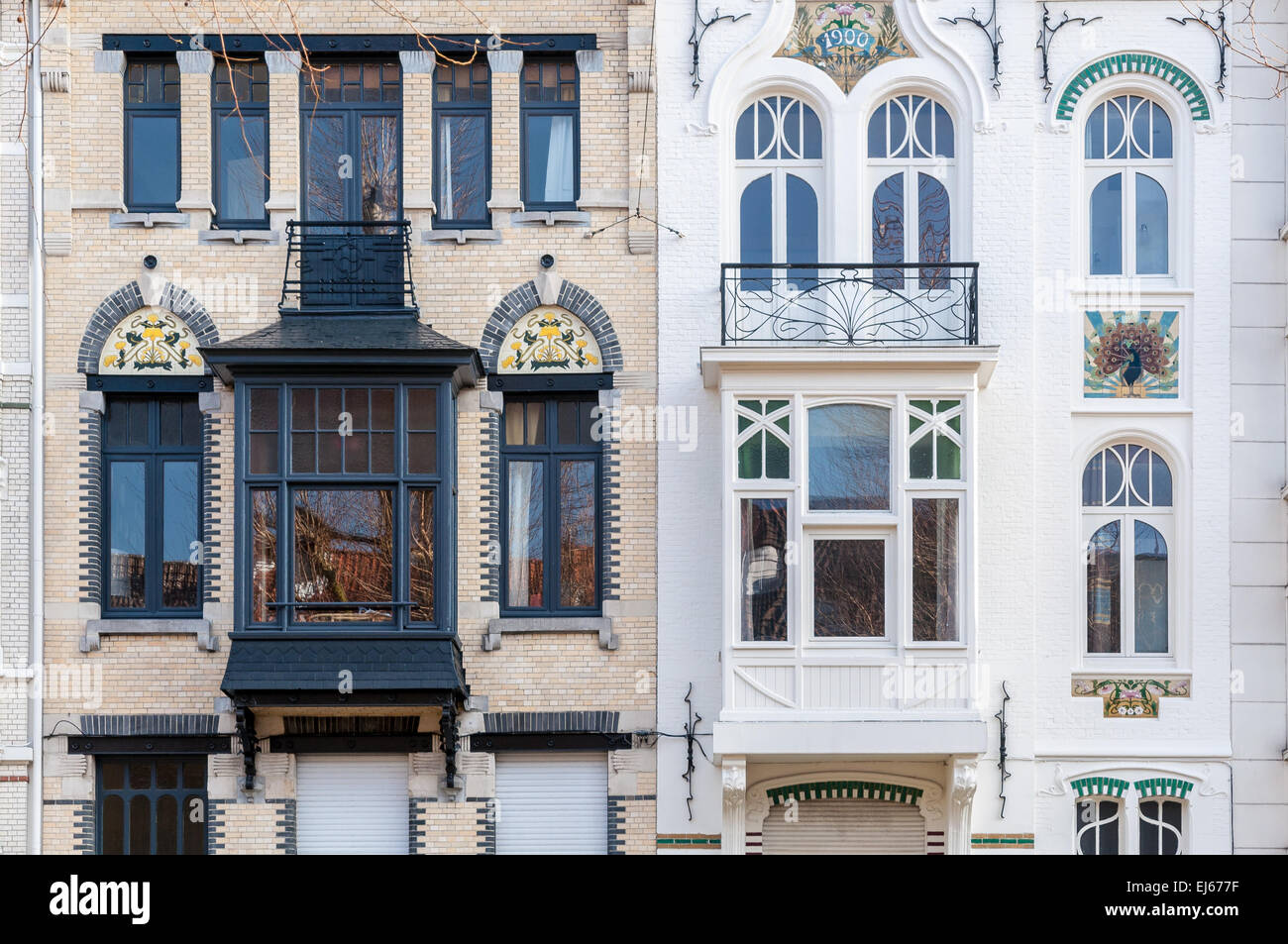 Art Nouveau facade Stock Photo - Alamy