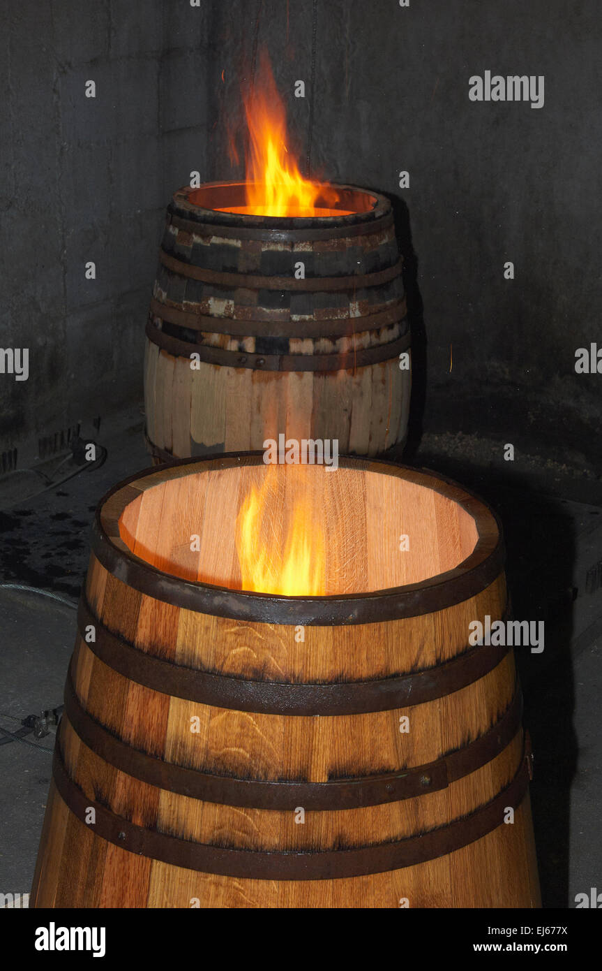 Toasting wine barrels hi-res stock photography and images - Alamy