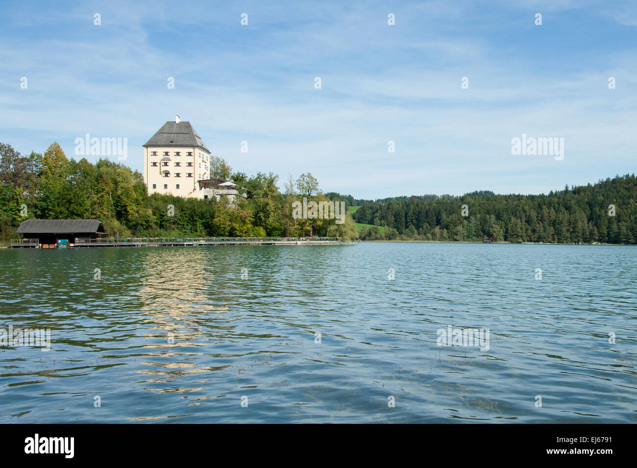 Schloss Fuschl Fuschlsee Salzkammergut Austria High Resolution Stock ...