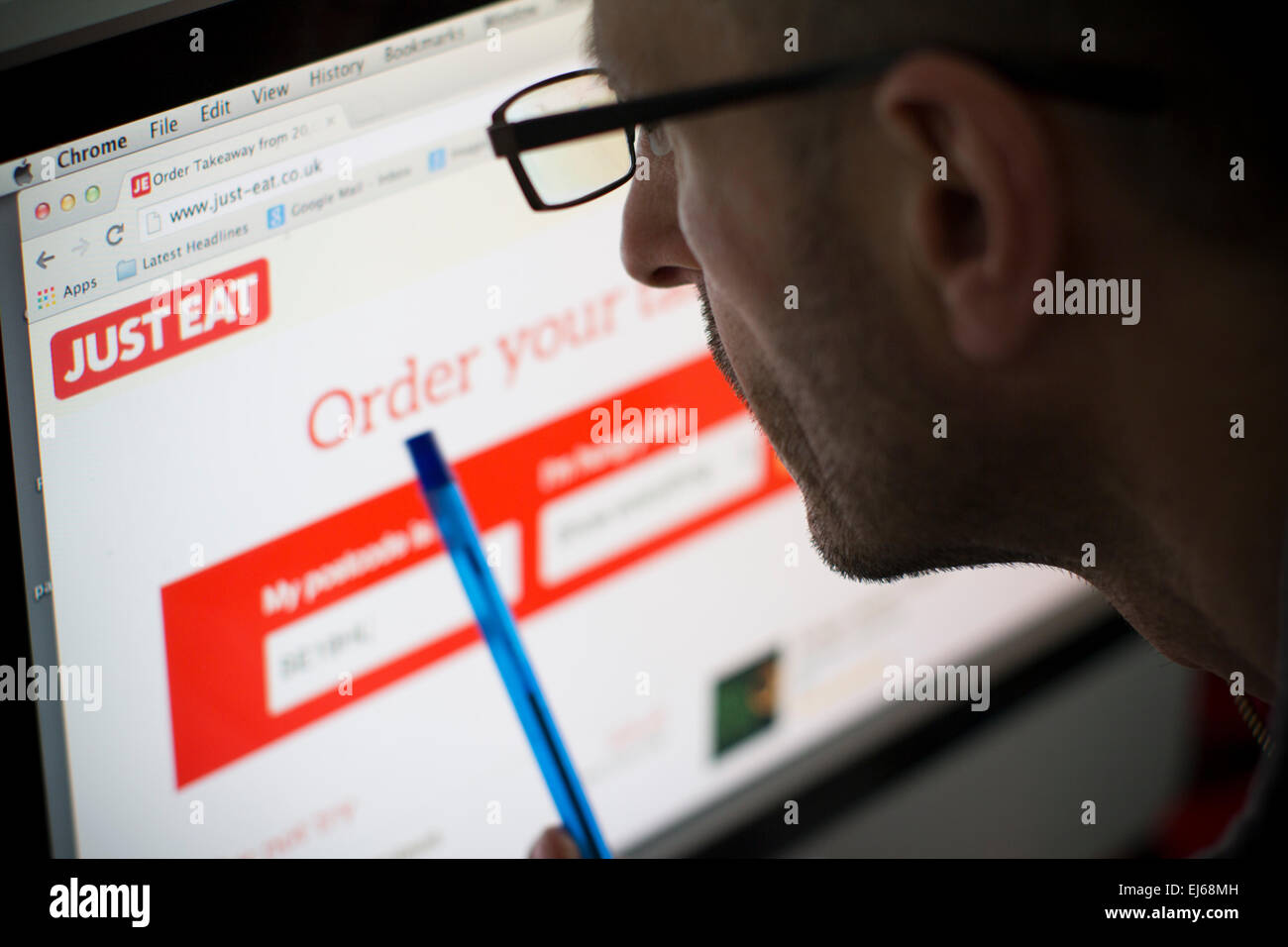 Just eat website hi-res stock photography and images - Alamy