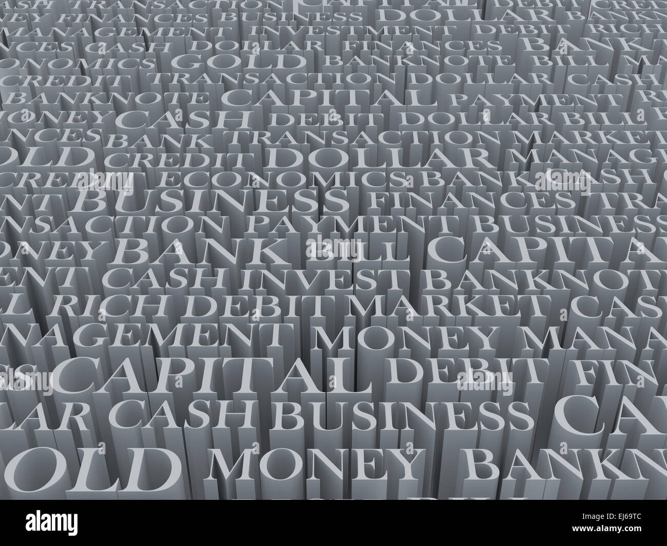 High resolution image. 3d rendered illustration. Business text Stock ...