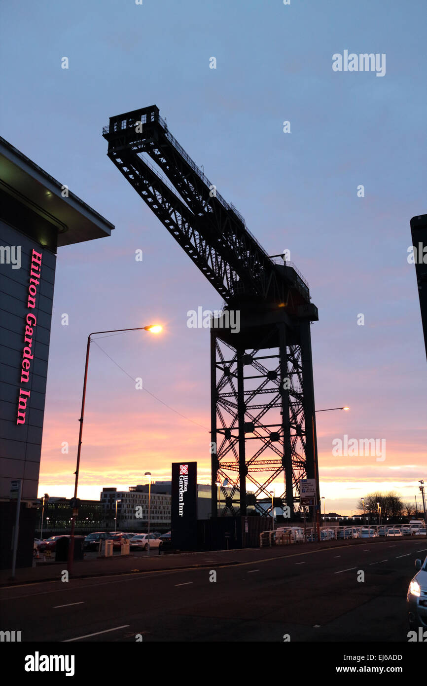 Finnieston crane landmark in Glasgow Scotland uk Stock Photo - Alamy