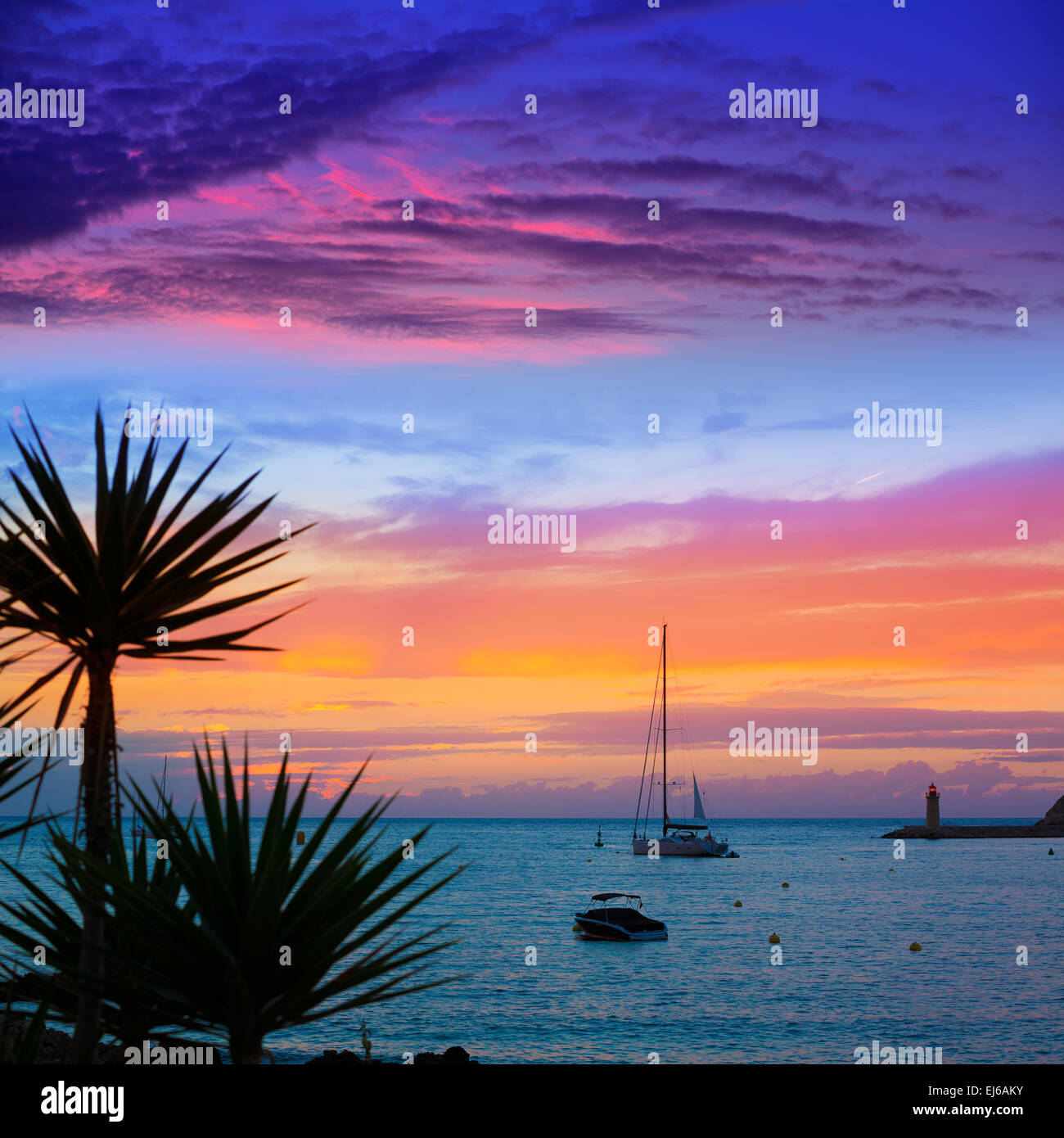 Mallorca port de Andratx sunset in Mallorca at Balearic islands of ...