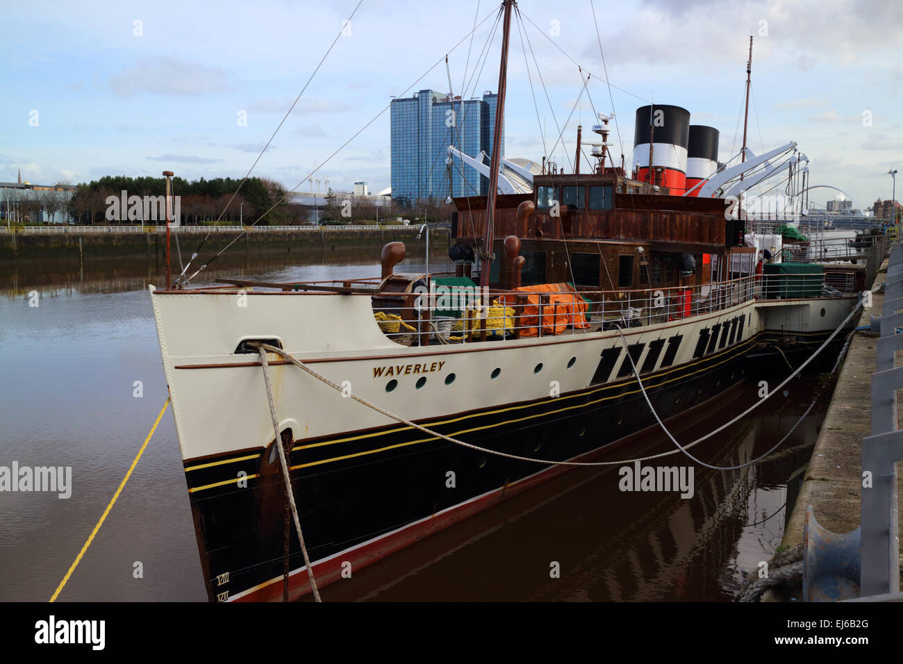 PS waverley paddle steamer Glasgow Scotland uk Stock Photo - Alamy
