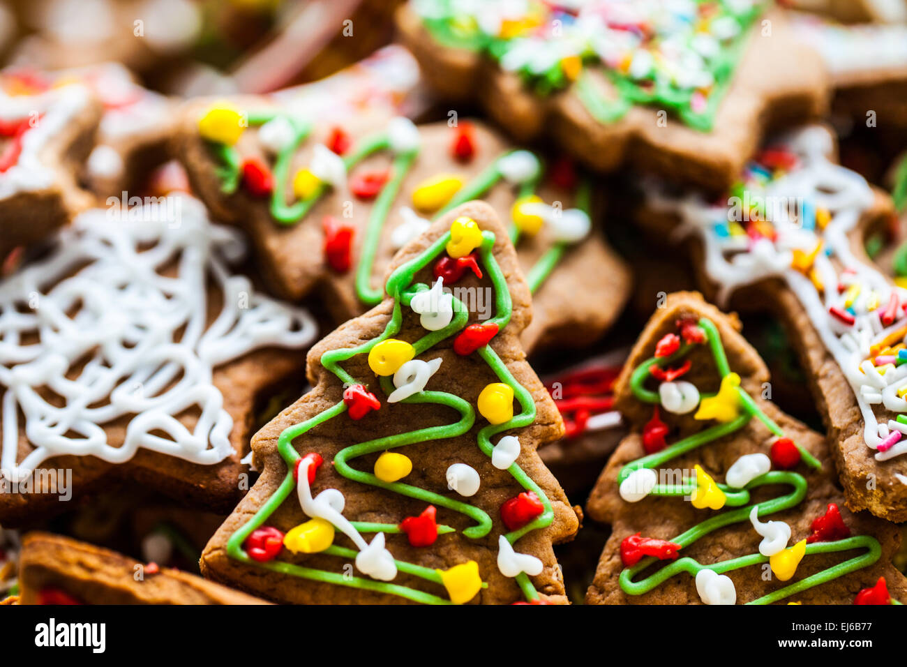 Christmas colorful home made gingerbread Stock Photo - Alamy