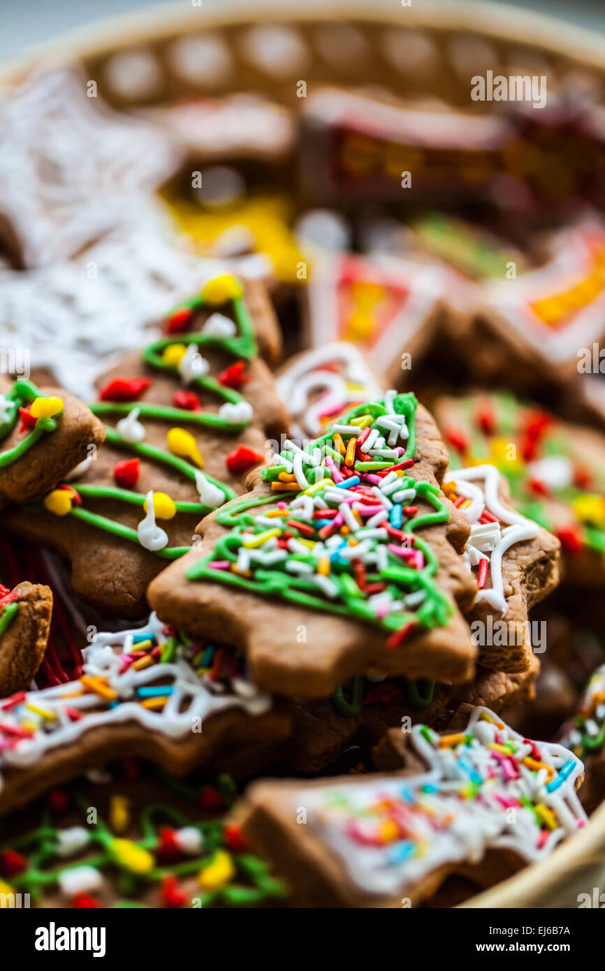 Christmas colorful home made gingerbread Stock Photo - Alamy