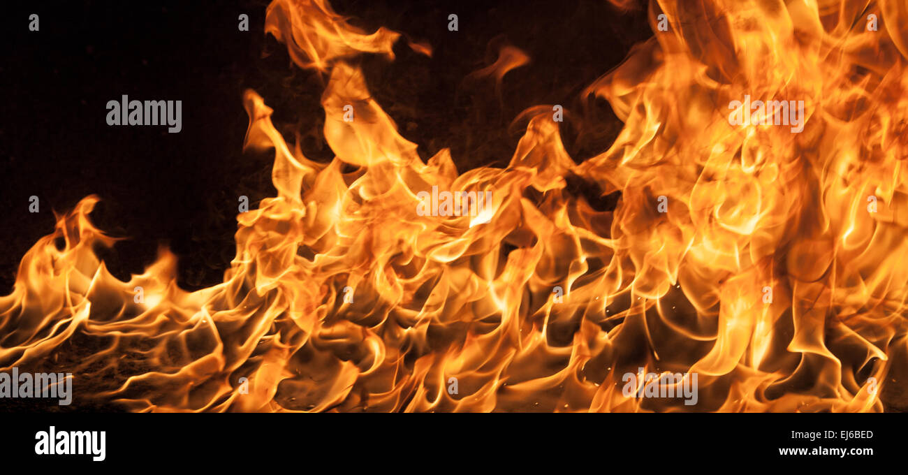 Beautiful stylish fire flames, close-up Stock Photo - Alamy