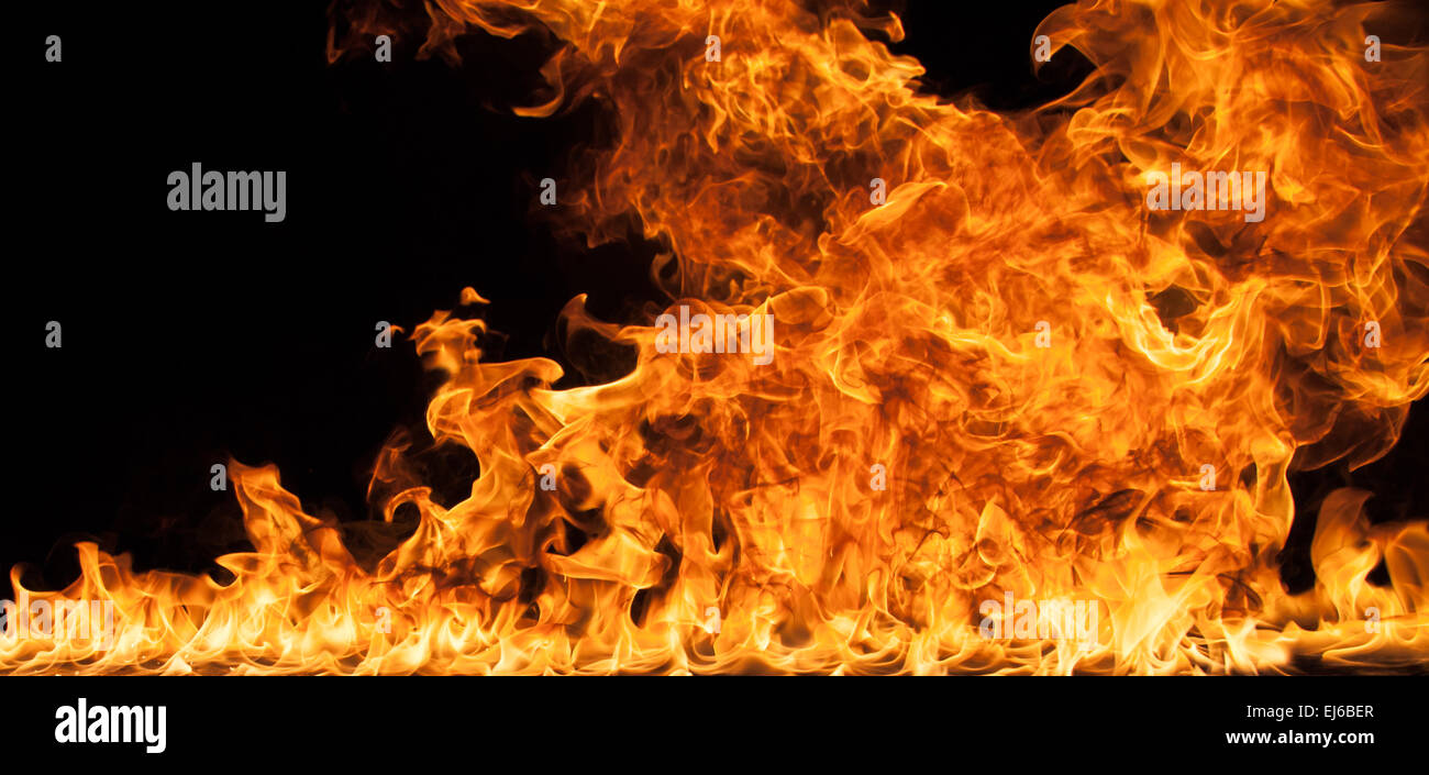 Beautiful stylish fire flames, close-up Stock Photo - Alamy