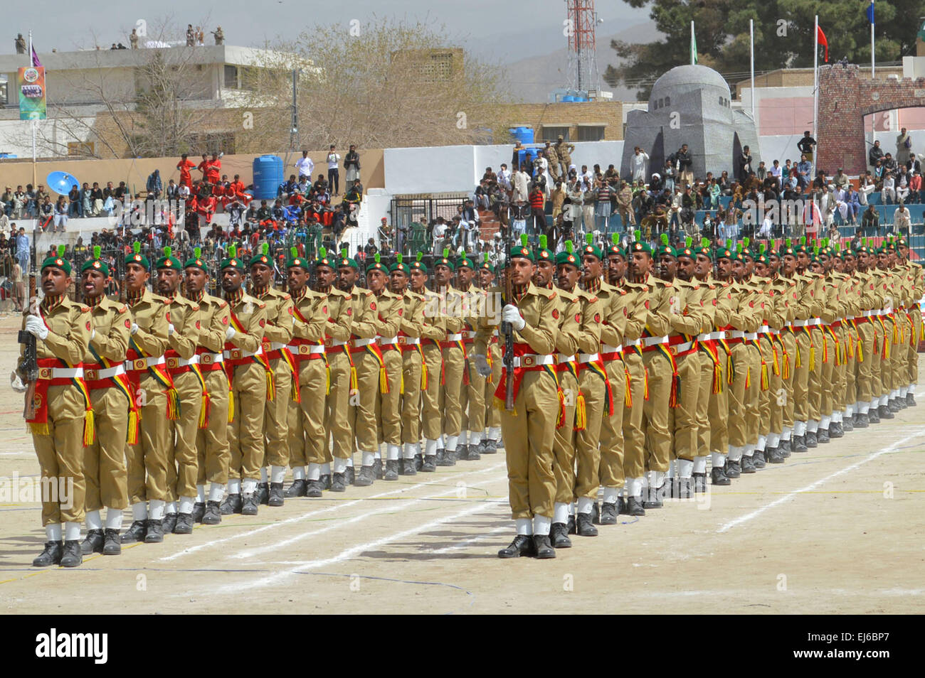Quetta. 23rd Mar, 1940. Pakistani cadets march during a rehearsal for ...