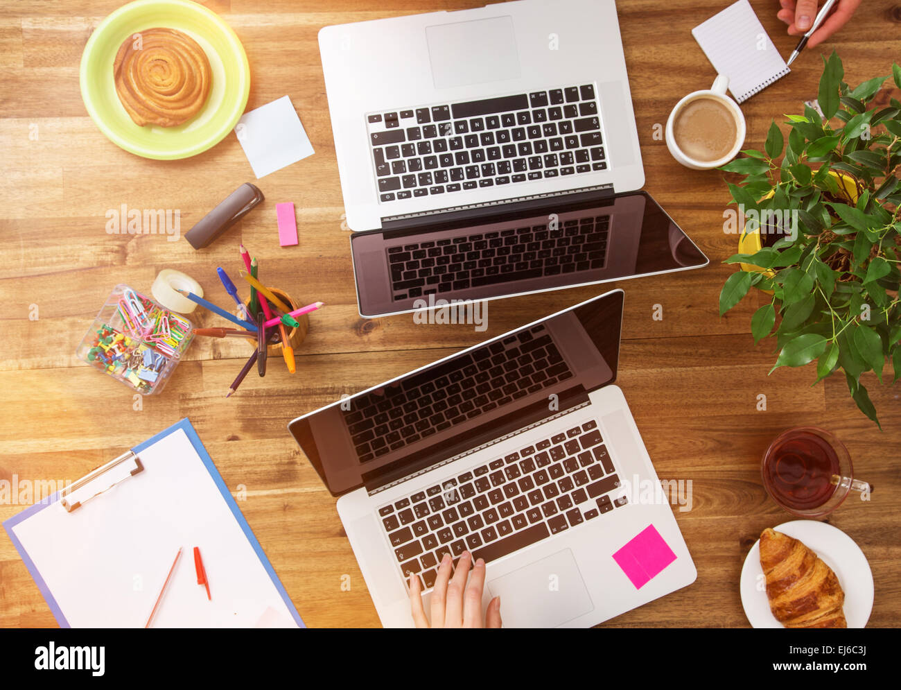 Office workplace with notebook hi-res stock photography and images - Alamy