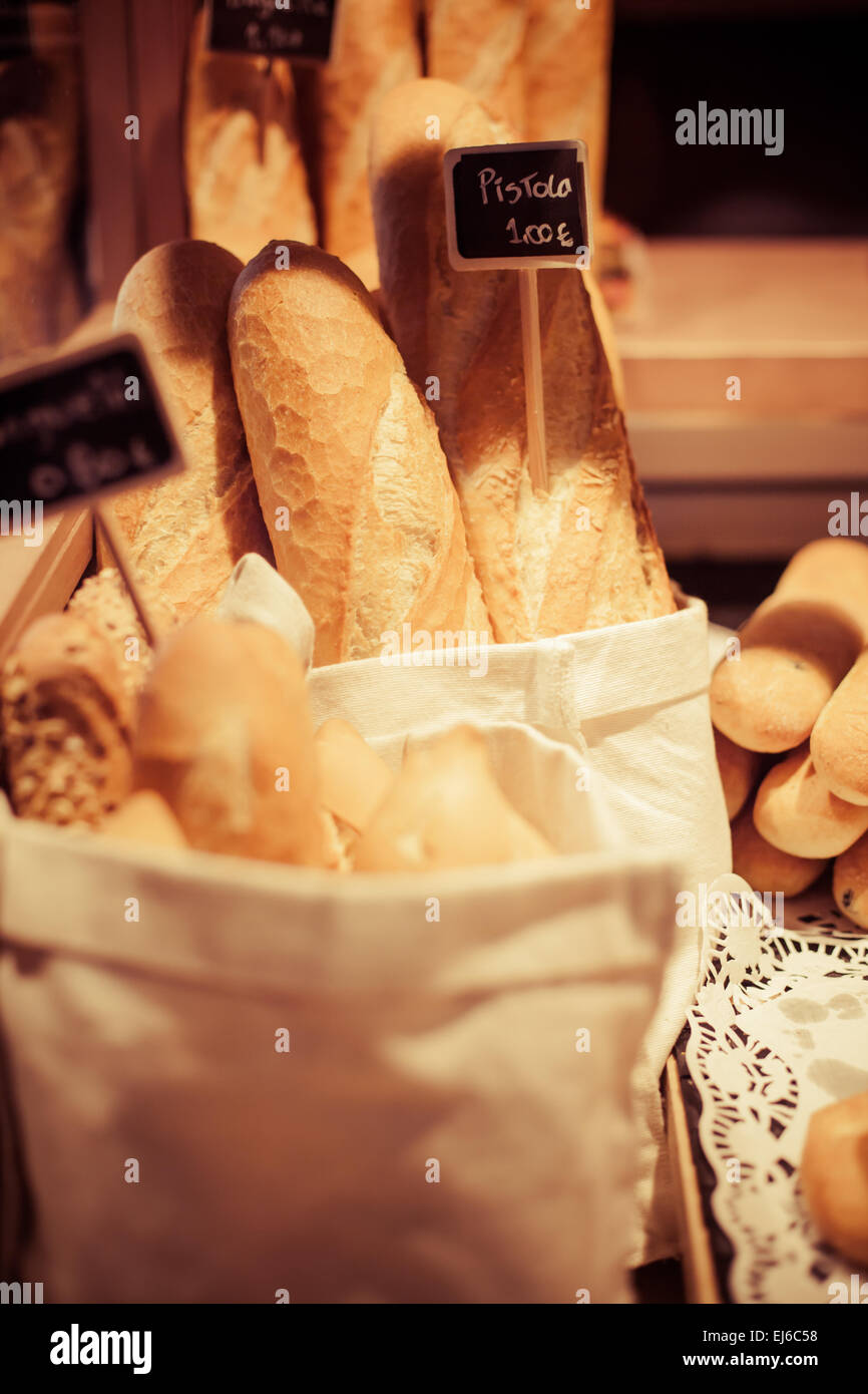 Traditional bread market in Spain Stock Photo - Alamy