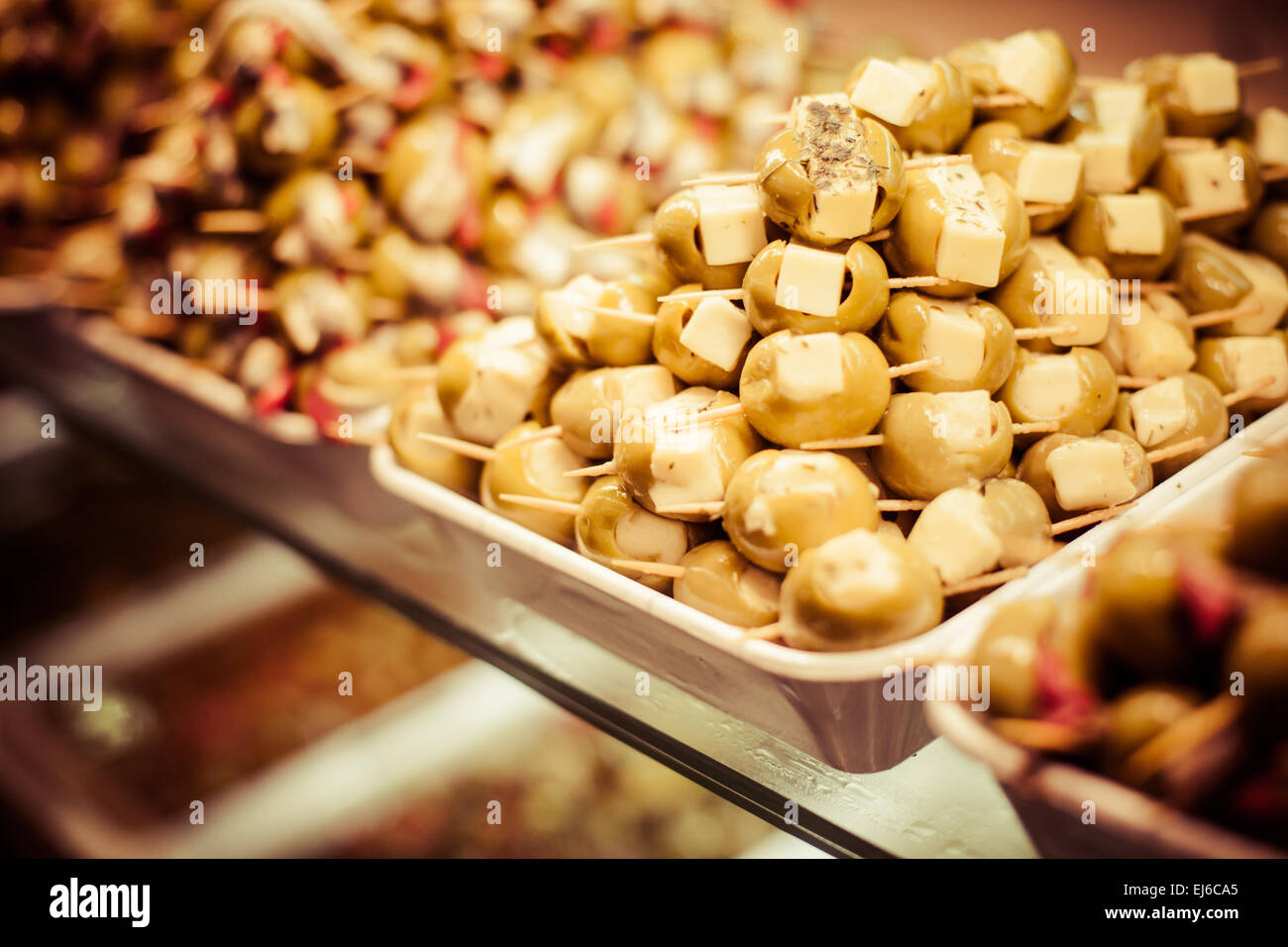 Typical spanish food market Stock Photo - Alamy
