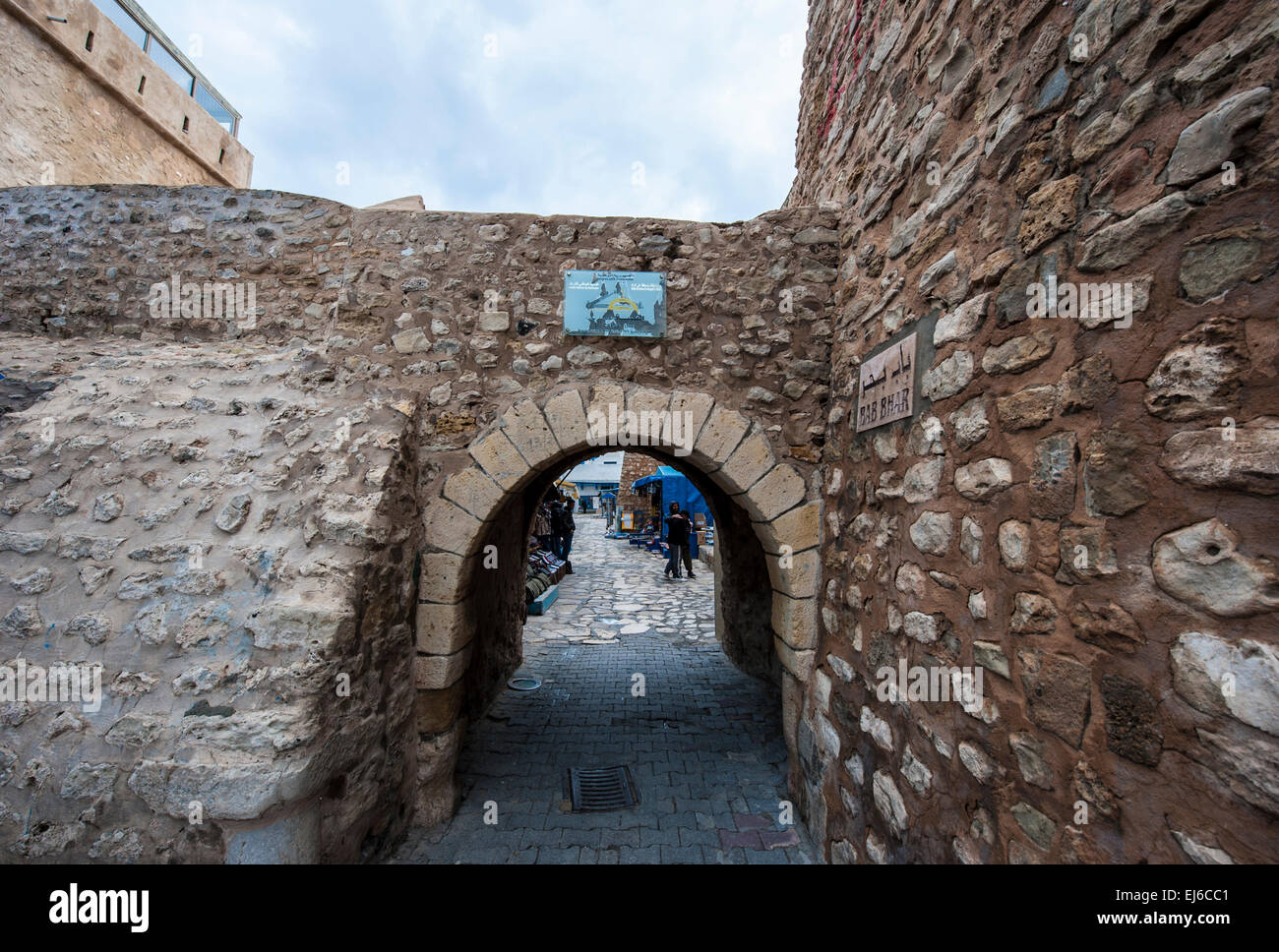Bab Bhar inside the medina of Hammamet, Tunisia Stock Photo - Alamy