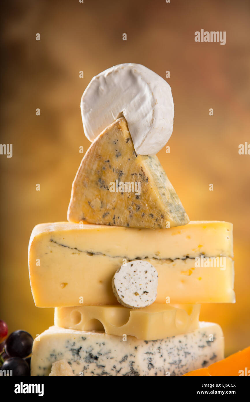 Various types of cheese, still-life Stock Photo - Alamy