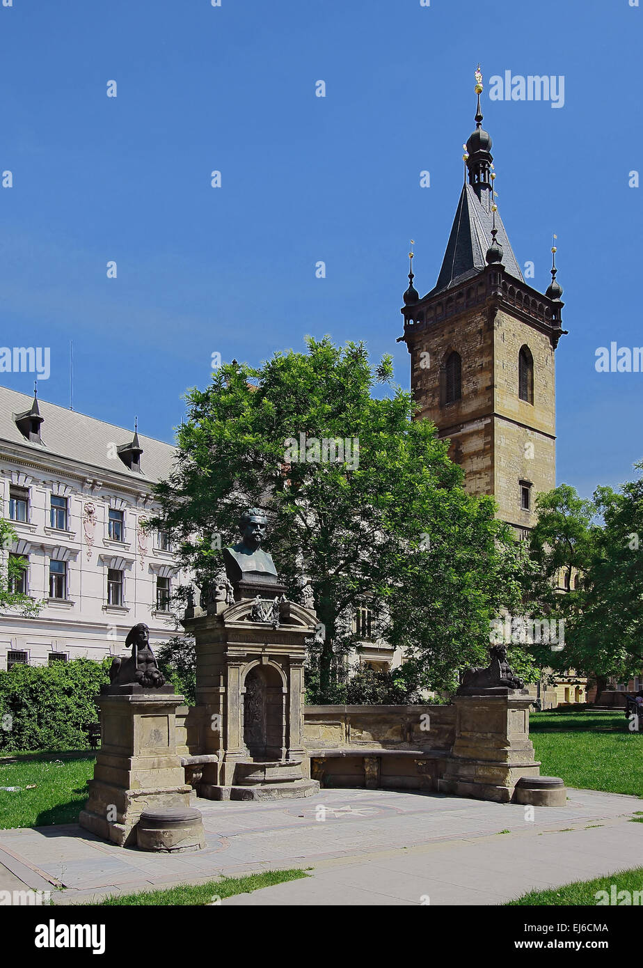 Prague - New town hall on Charles square Stock Photo - Alamy