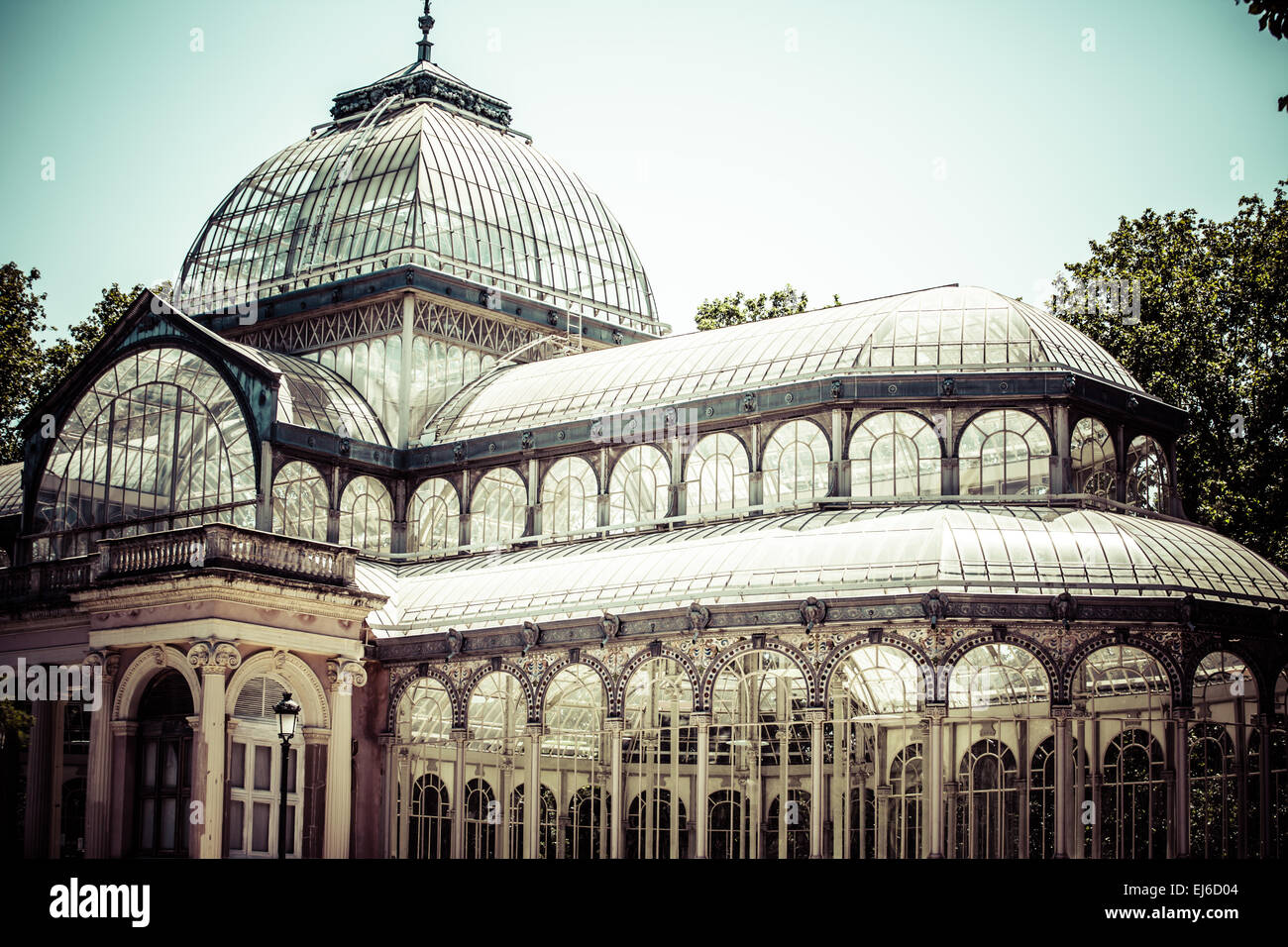 Crystal Palace (Palacio de cristal) in Retiro Park,Madrid, Spain Stock ...