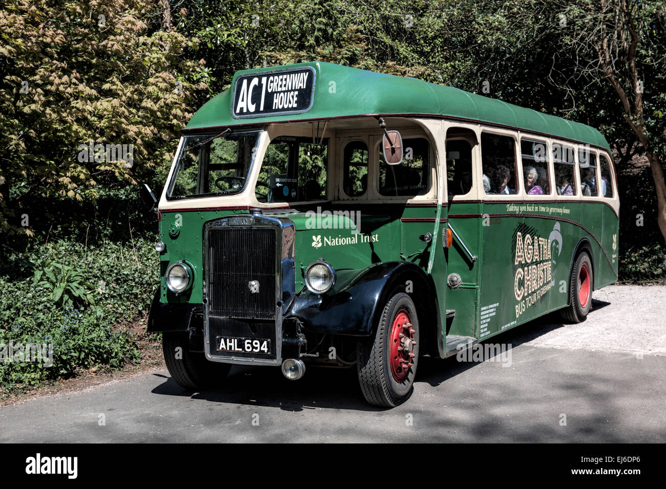 Vintage bus for transport to Greenway, the late Agatha Christie's ...