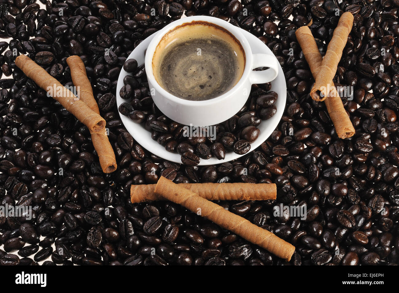 cup of coffee and sweet Stock Photo - Alamy