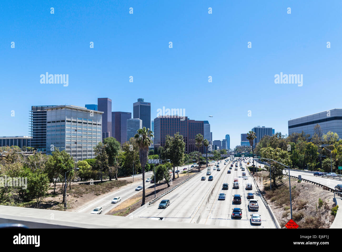 Los angeles skyline 110 freeway hi-res stock photography and images - Alamy